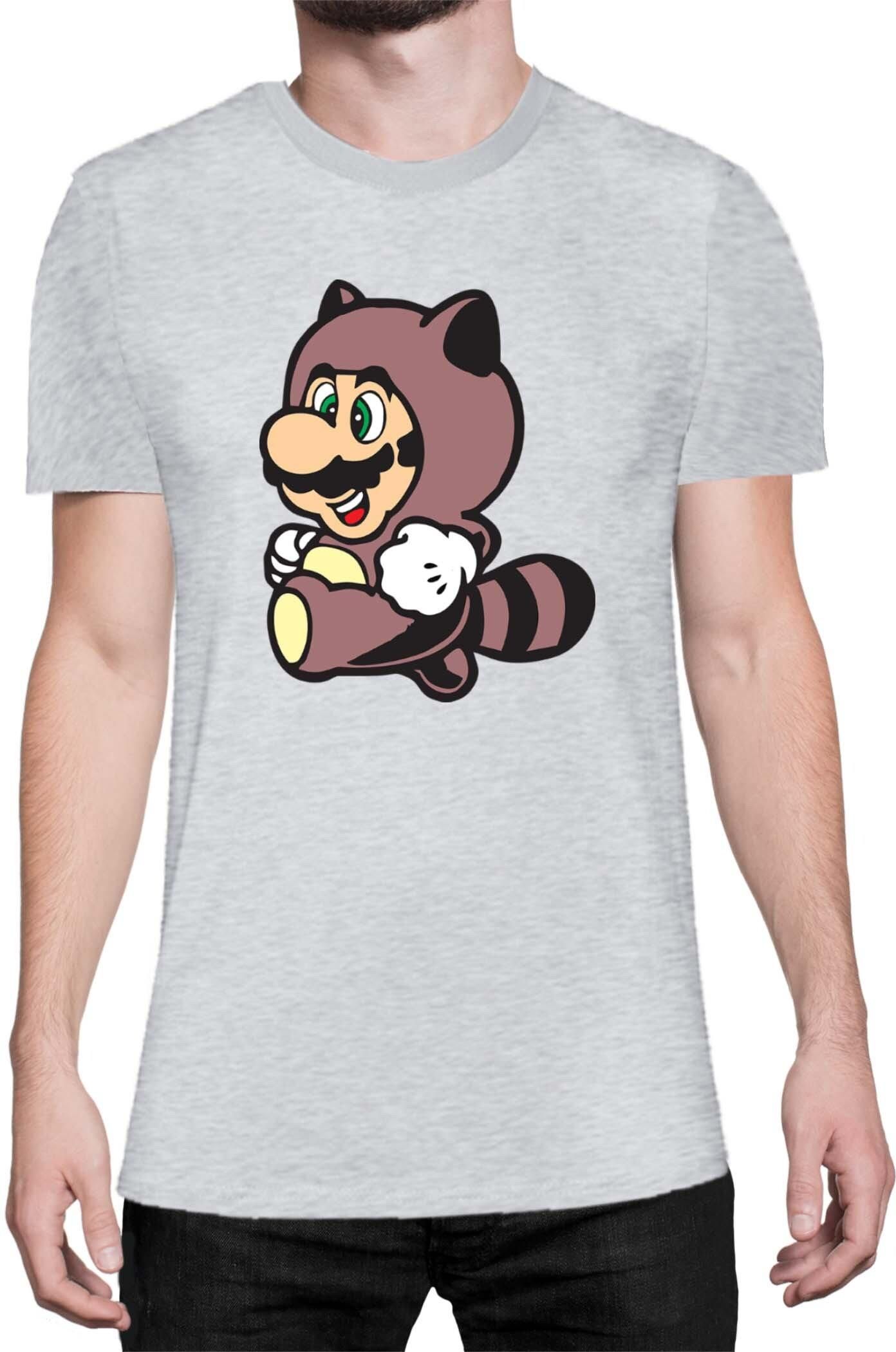 Mario Raccoon Costume męska koszulka Super Mario Bros Luigi Bowser, Man ...