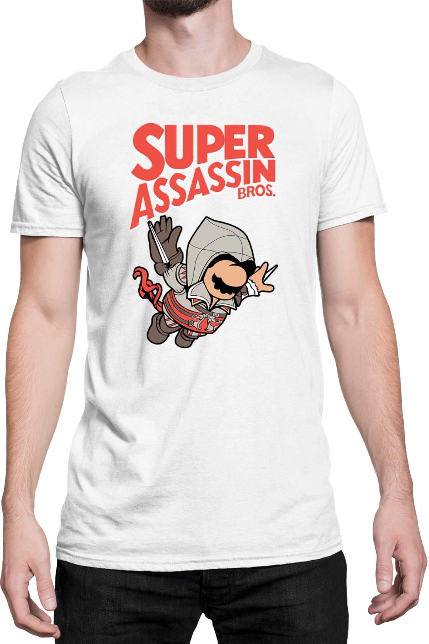 Super Assassin Bros męska koszulka Super Mario Bros Luigi Bowser, Man ...