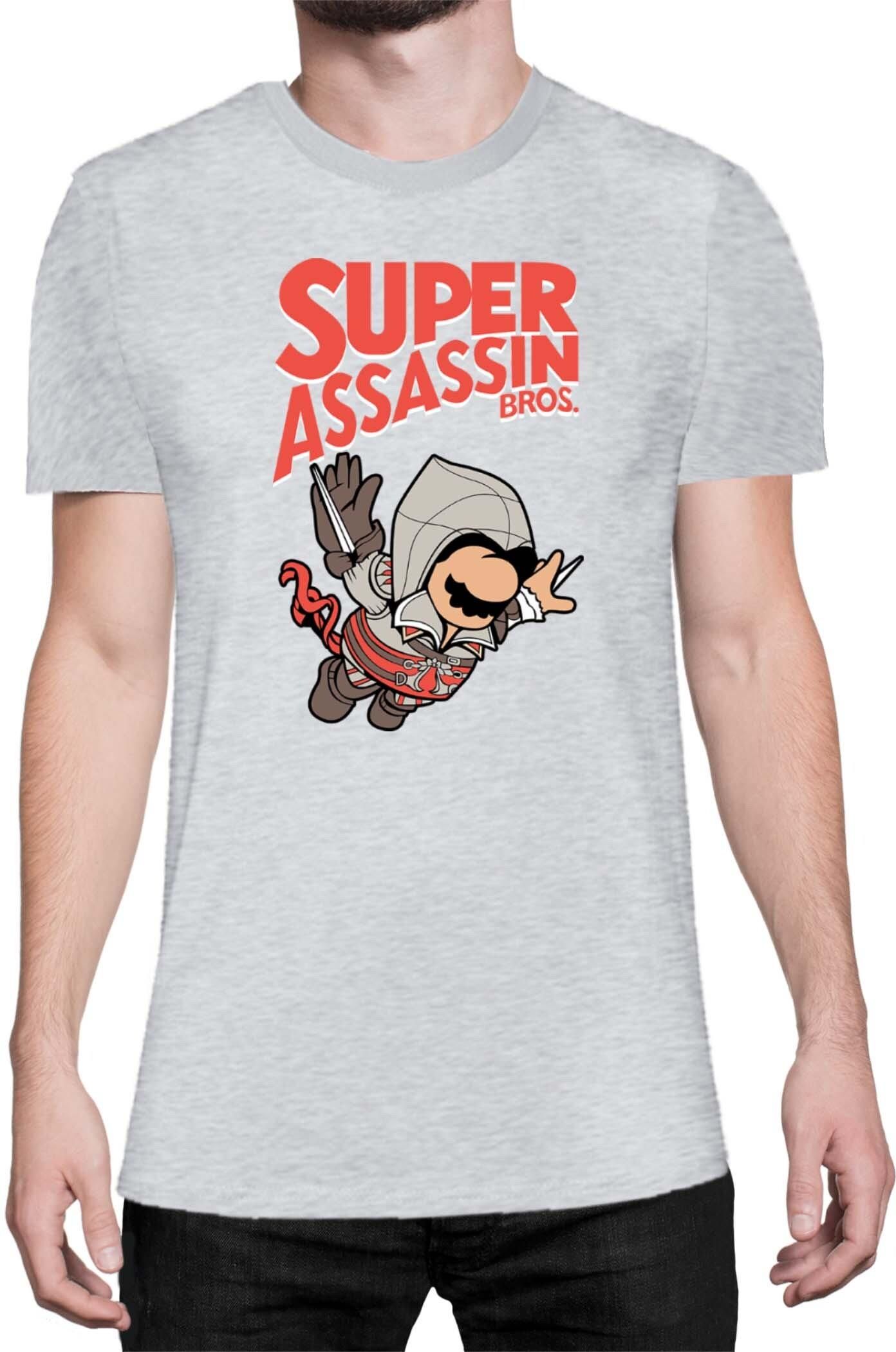 Super Assassin Bros męska koszulka Super Mario Bros Luigi Bowser, Man L ...