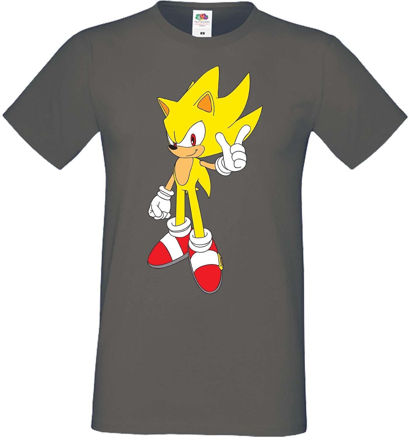 Yellowhog męska koszulka Sonic The Hedgehog SEGA, Man 3XL / Ciemnoszary ...
