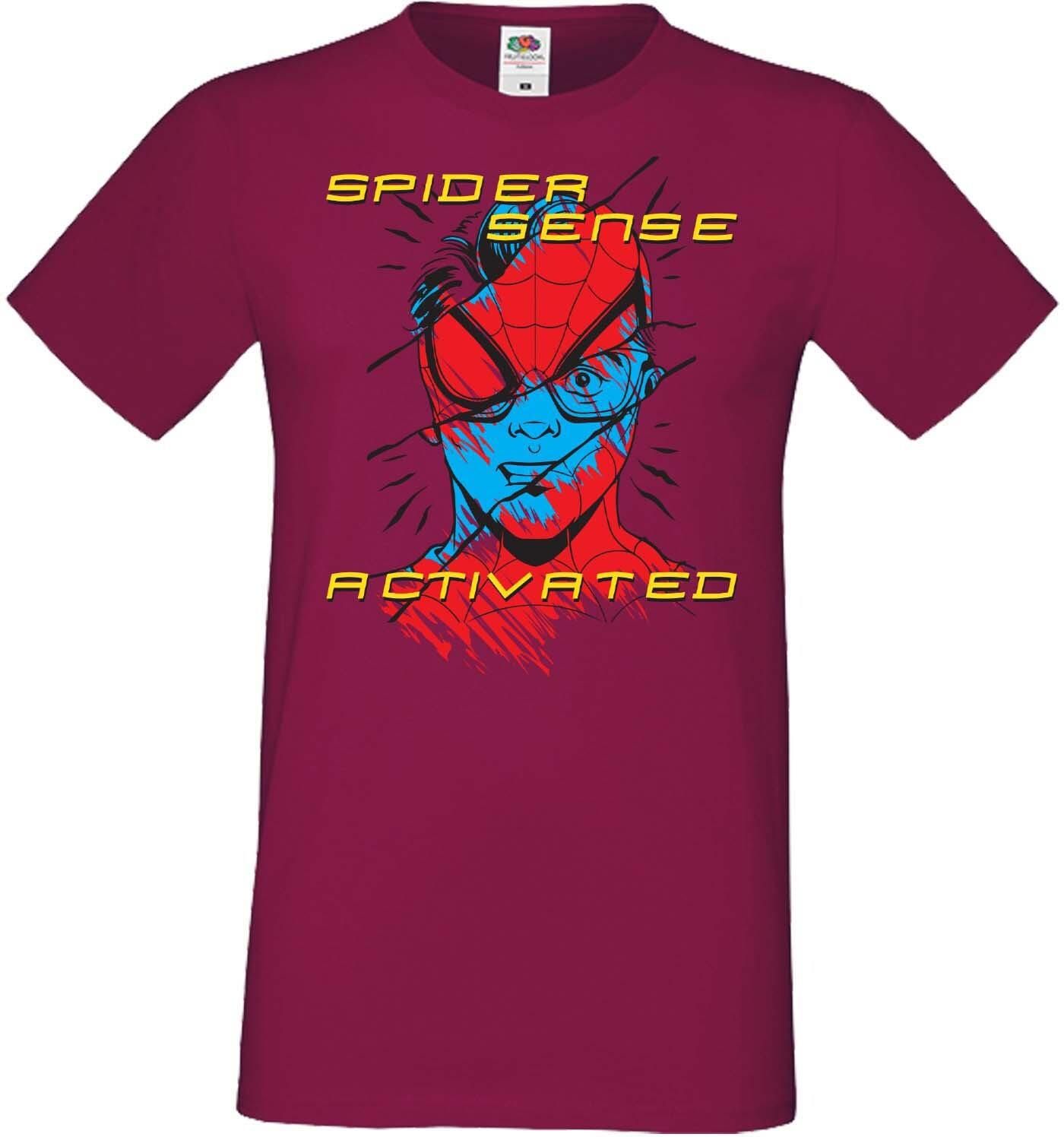 Sense Activated męska koszulka Marvel Comics Avengers Amazing Spiderman ...