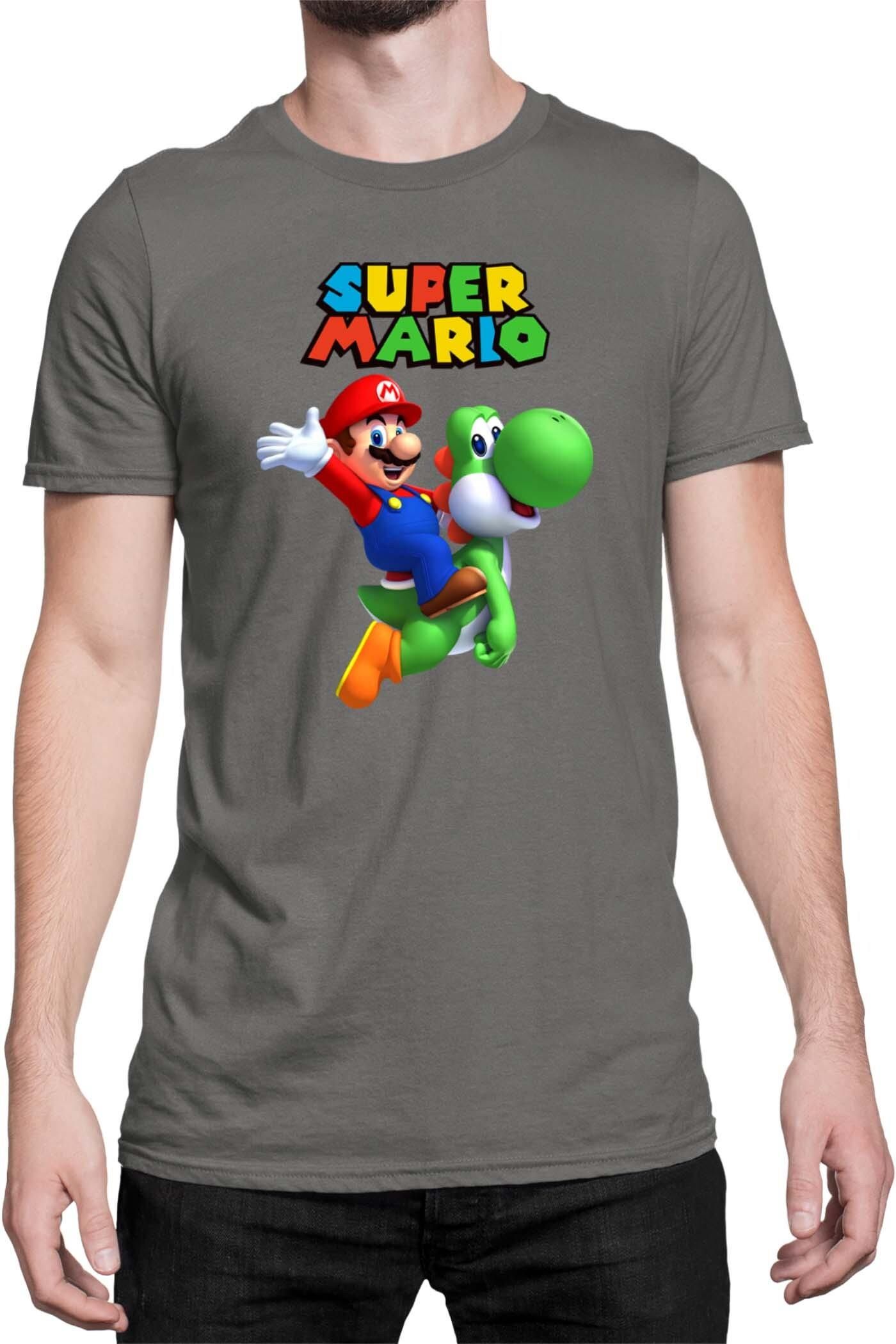 Mario Riding Yoshi męska koszulka Super Mario Bros Luigi Bowser, Man ...