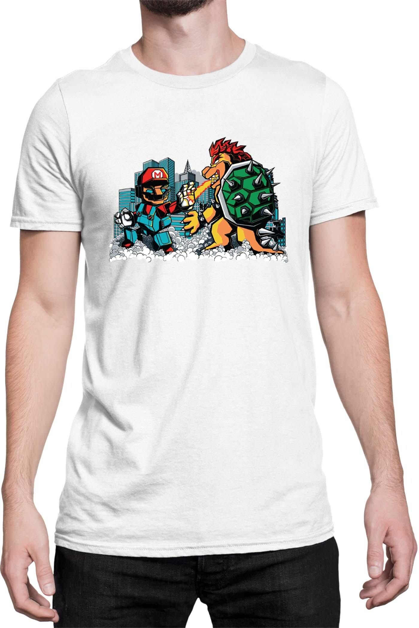 Mario vs Bowser męska koszulka Super Mario Bros Luigi Bowser, Man 3XL ...