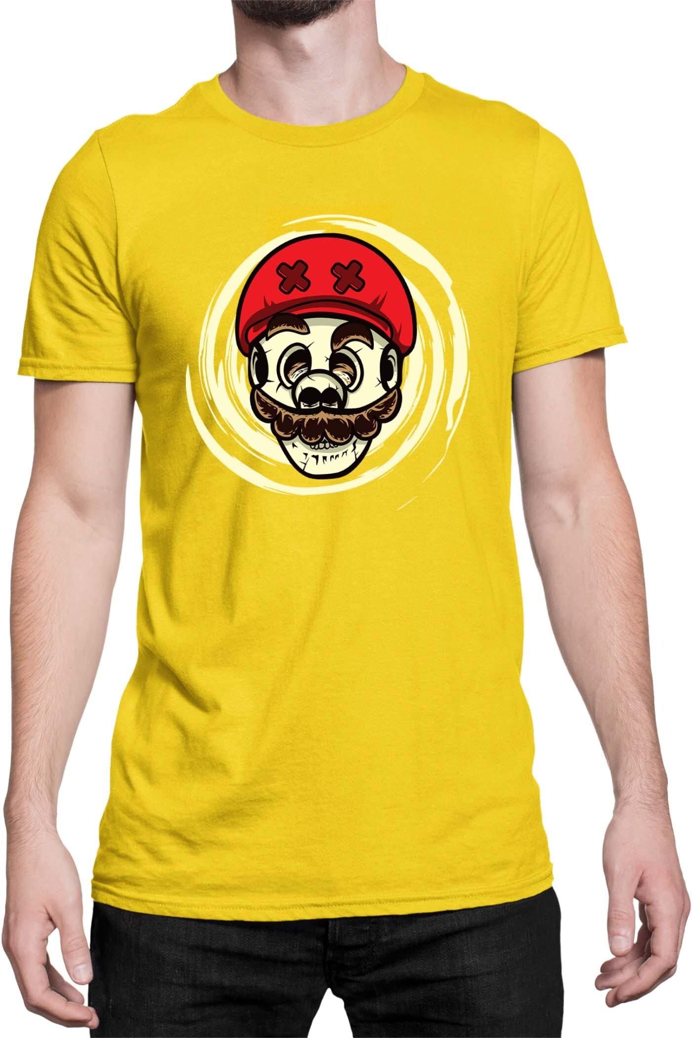 Mario Game Over męska koszulka Super Mario Bros Luigi Bowser, Man 2XL ...