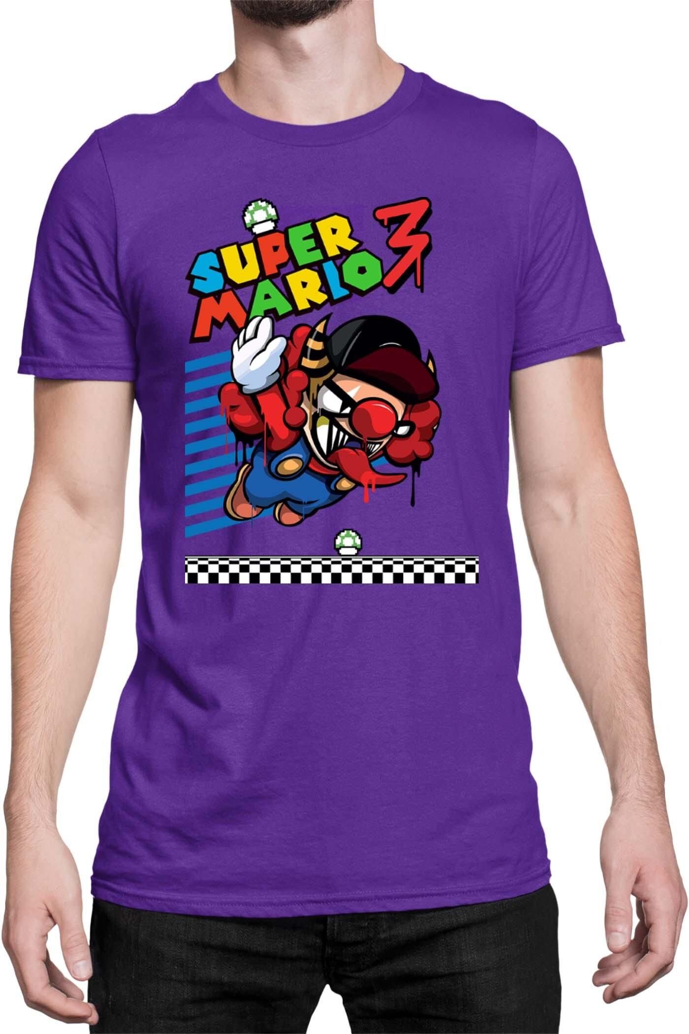 Bad Wario męska koszulka Super Mario Bros Luigi Bowser, Man L ...