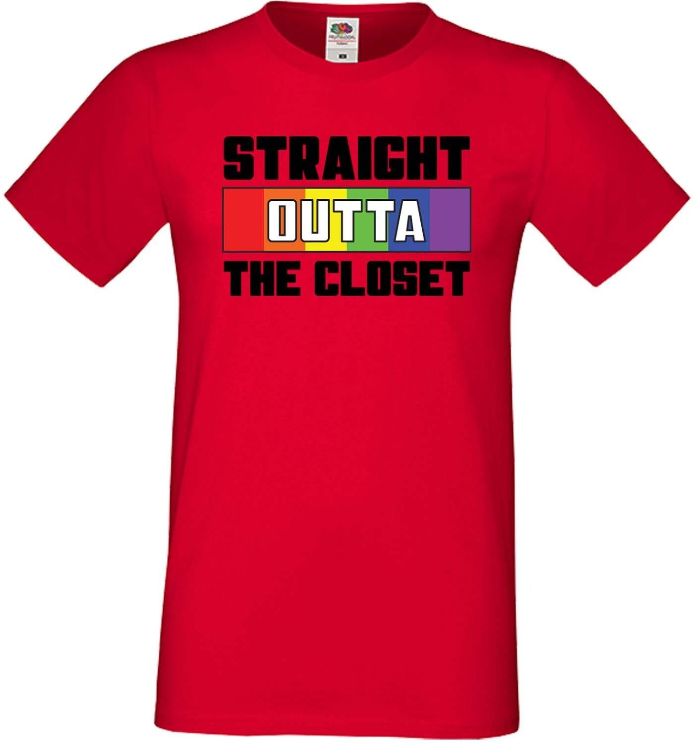Straight Outta Closet męska koszulka LGBTQ Pride Gift, Man 3XL ...