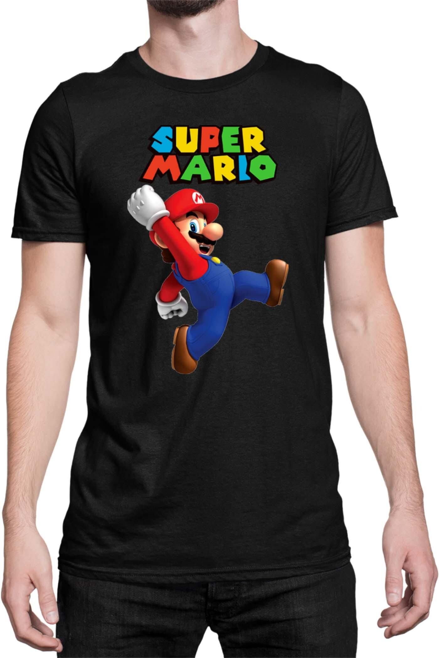 Mario Super Fist Smash męska koszulka Super Mario Bros Luigi Bowser ...