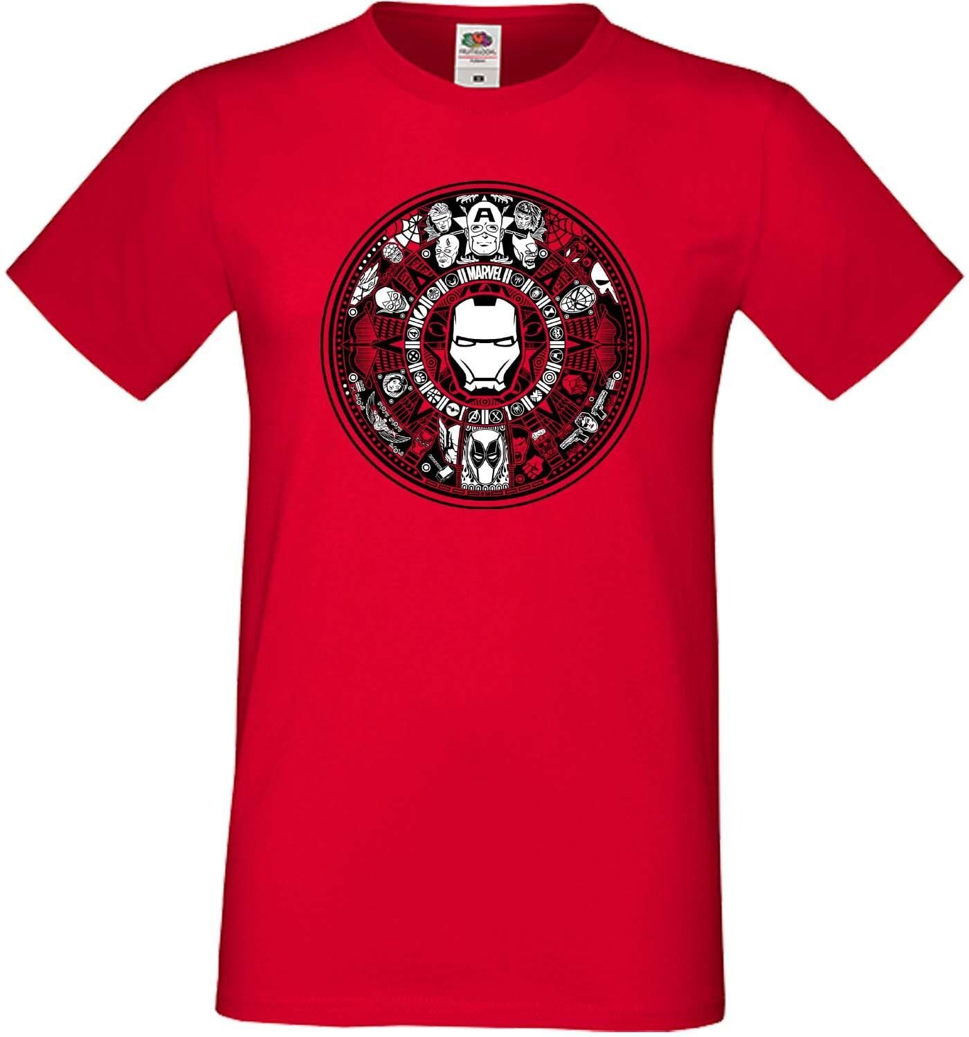 Aztec Calendar męska koszulka Avengers Marvel Comics, Man S / Czerwony ...