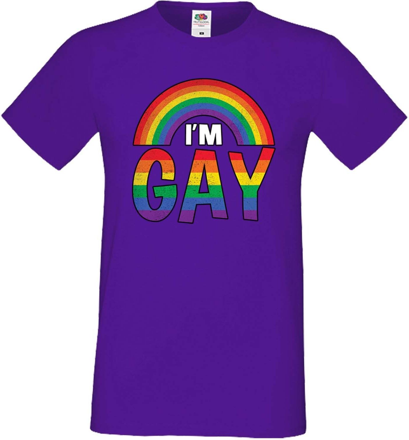 ImGay męska koszulka LGBTQ Pride Gift, Man L / Fioletowy - Ceny i ...