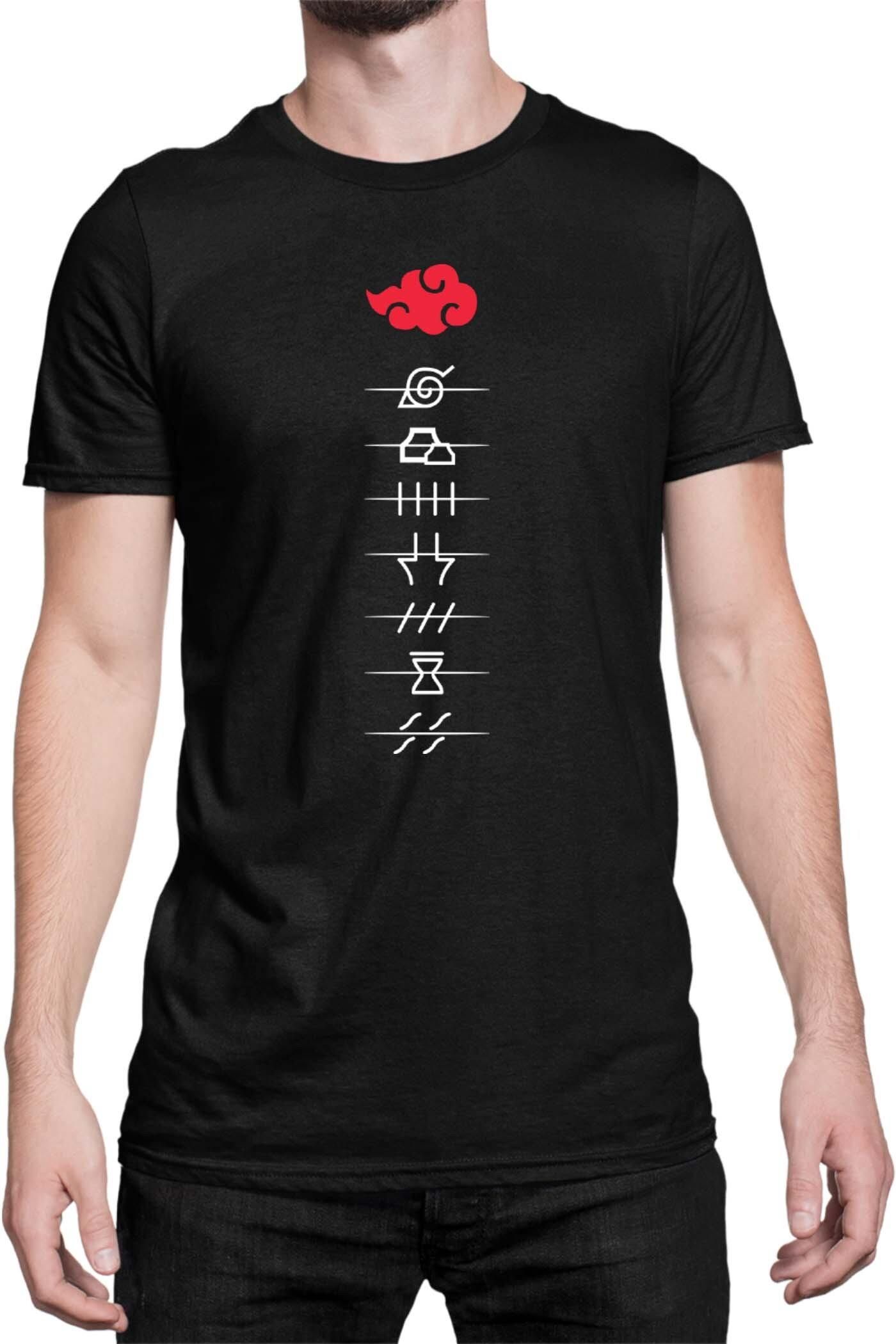 Akatsuki Members Village Symbols męska koszulka Demon Slayer Kimetsu no ...