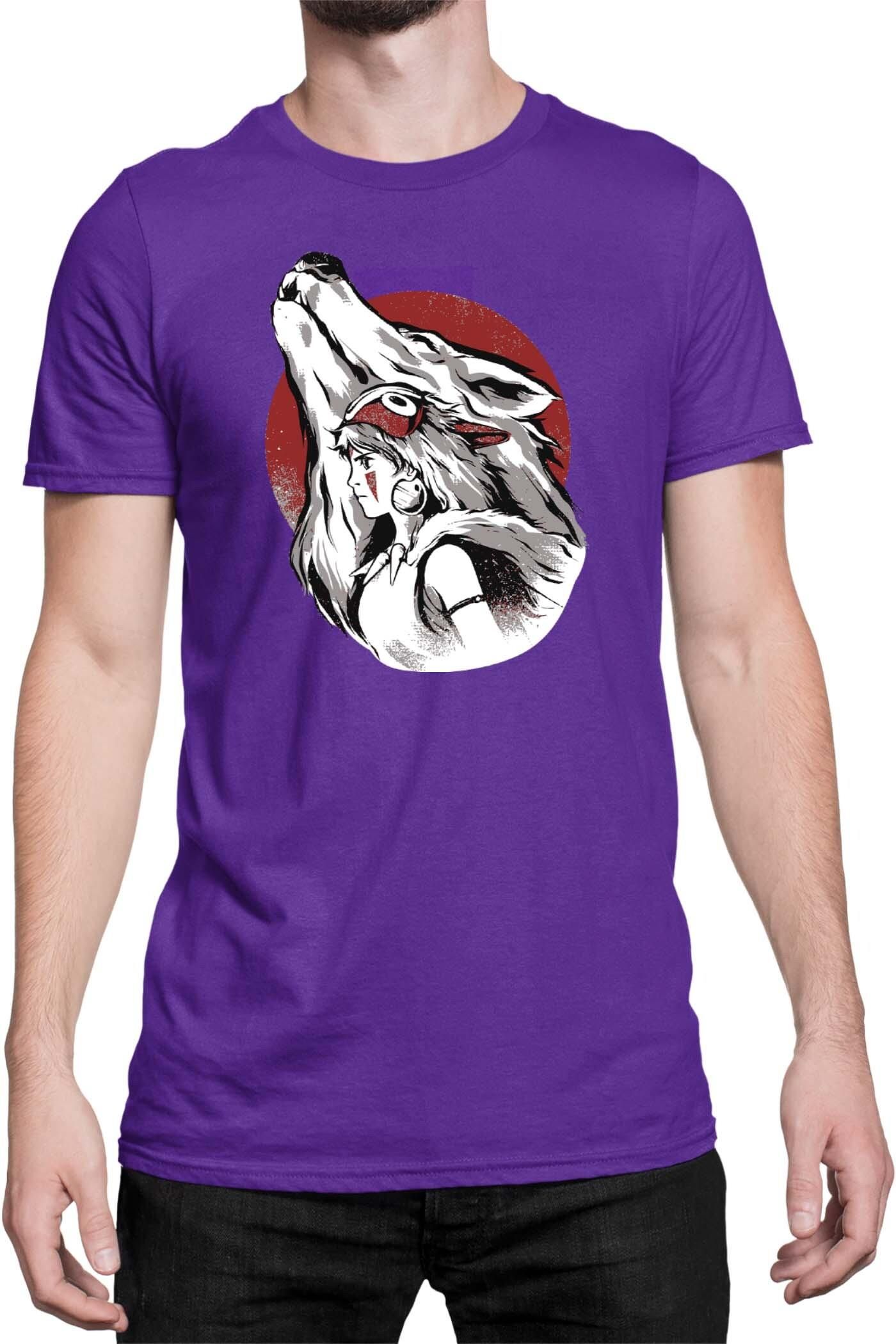 Princess Mononoke Wolf męska koszulka Demon Slayer Kimetsu no Yaiba ...