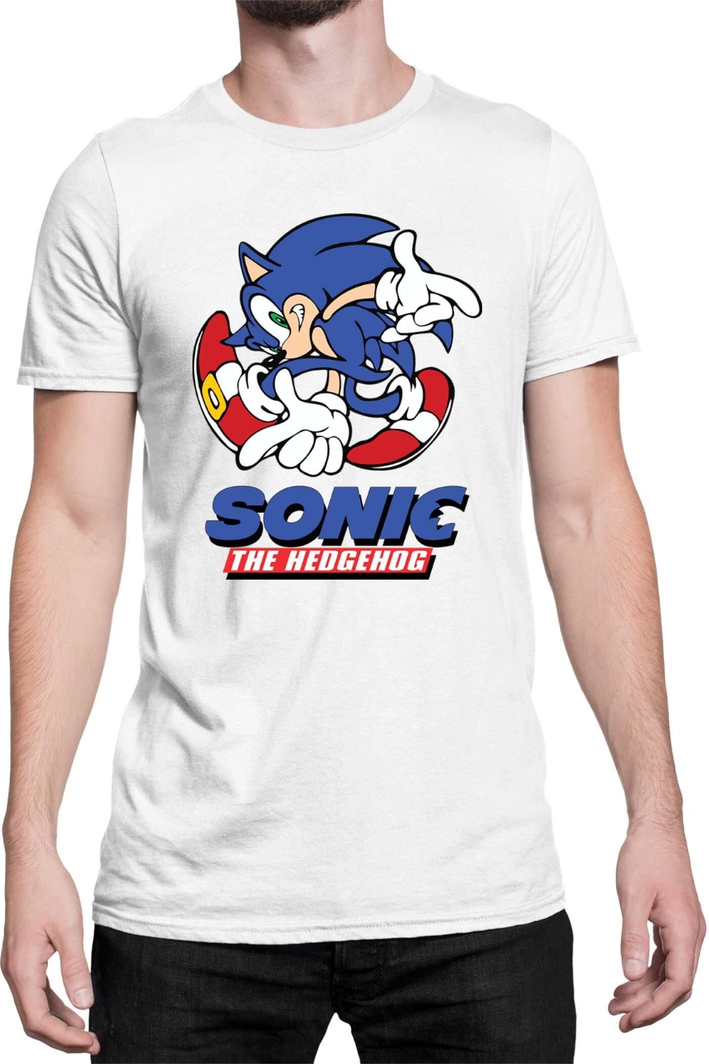 Sonic męska koszulka Sonic the Hedgehog Sega Mascot, Man 4XL / Biały ...