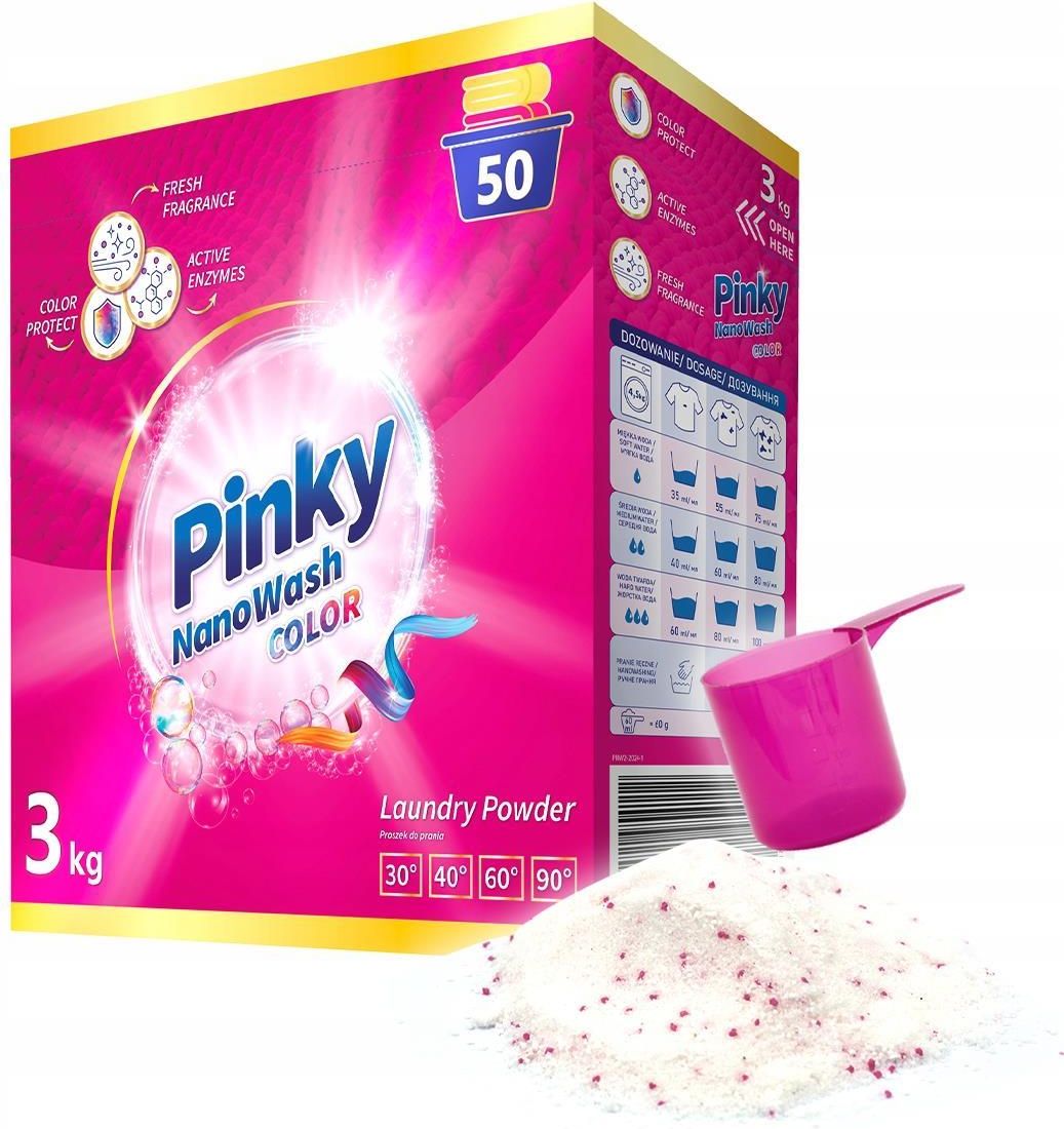 PINKY NanoWash Color Proszek do prania tkanin kolorowych, 3 kg - Opinie ...