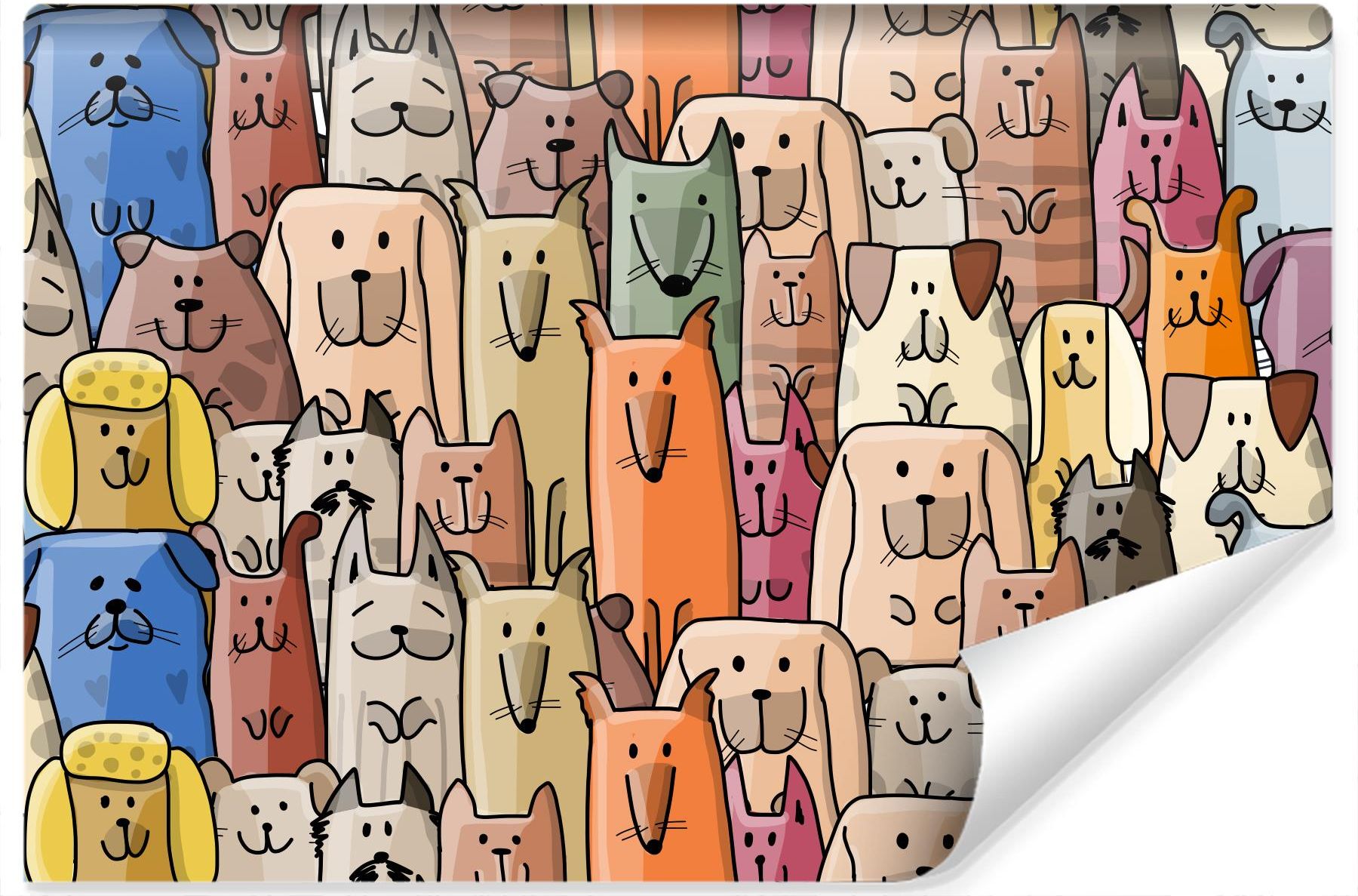 Doboxa Fototapeta Kolorowe Bajkowe Psy Vinyl Gładki 520X318 Ft-3272 ...