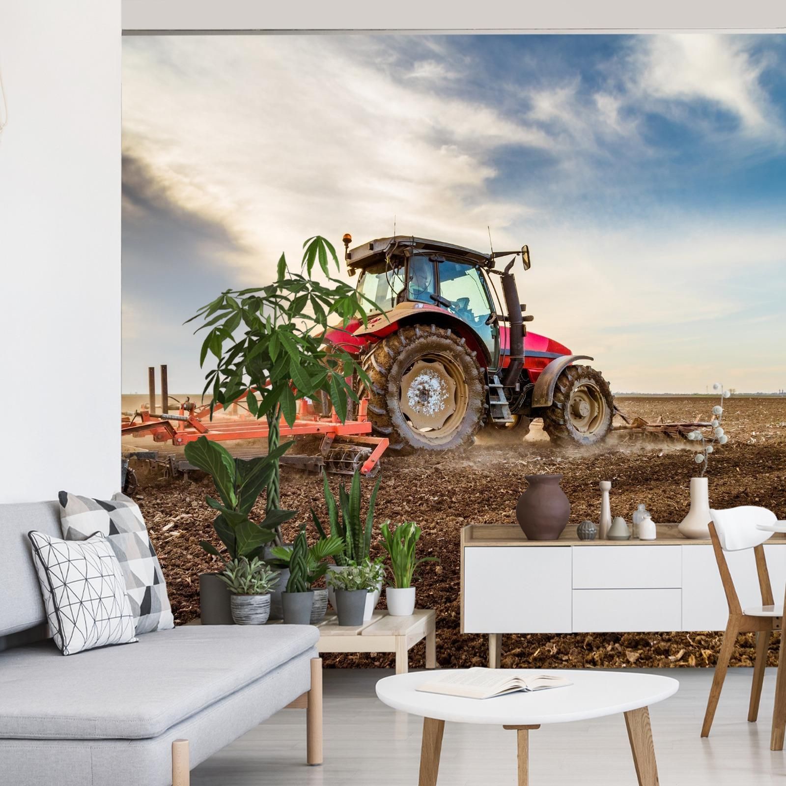 Doboxa Fototapeta Traktor Pracujący Na Polu Tapeta Samoprzylepna ...