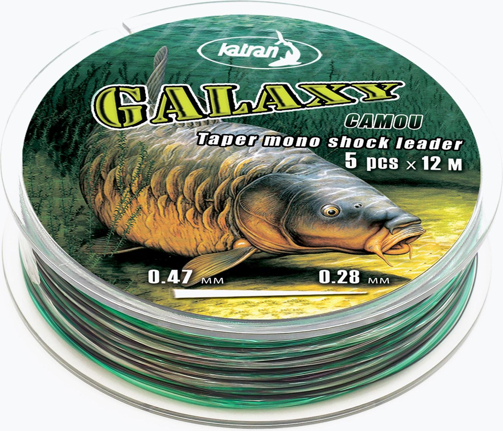 Katran Żyłka Na Przypon Strzałowy Galaxy Taper Mono Shock Leader Camo 0 ...
