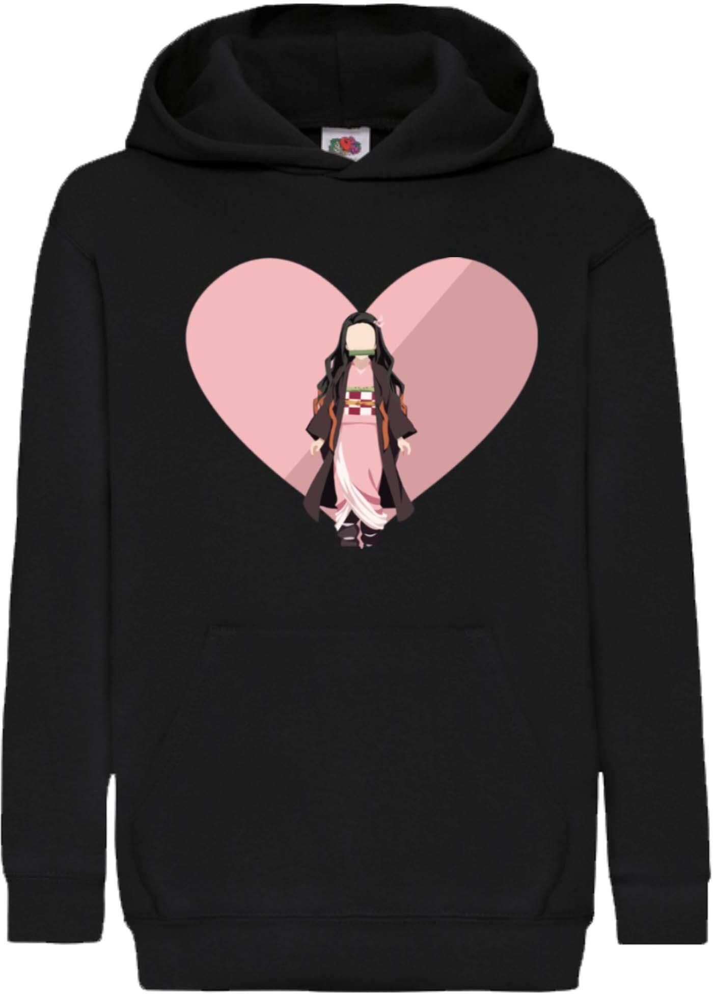 Nezuko Heart Bluza dziecięca Sweatshirt Anime Manga Demon Slayer ...