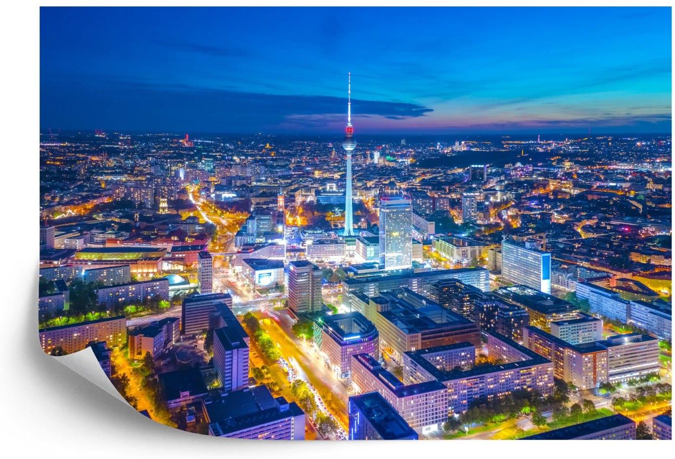 Emaga Fototapeta Berlin Z Lotu Ptaka Nocą - Opinie i ceny na Ceneo.pl