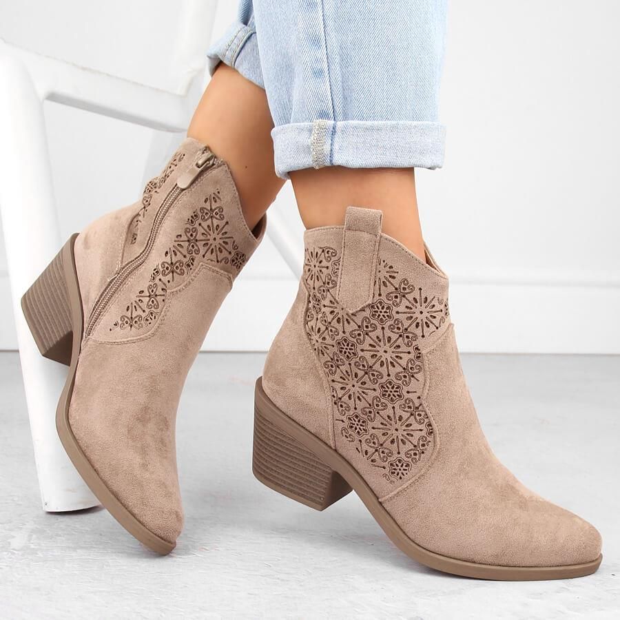 Botki zamszowe damskie kowbojki azurowe czarne S.Barski HY42-944 - Ceny ...