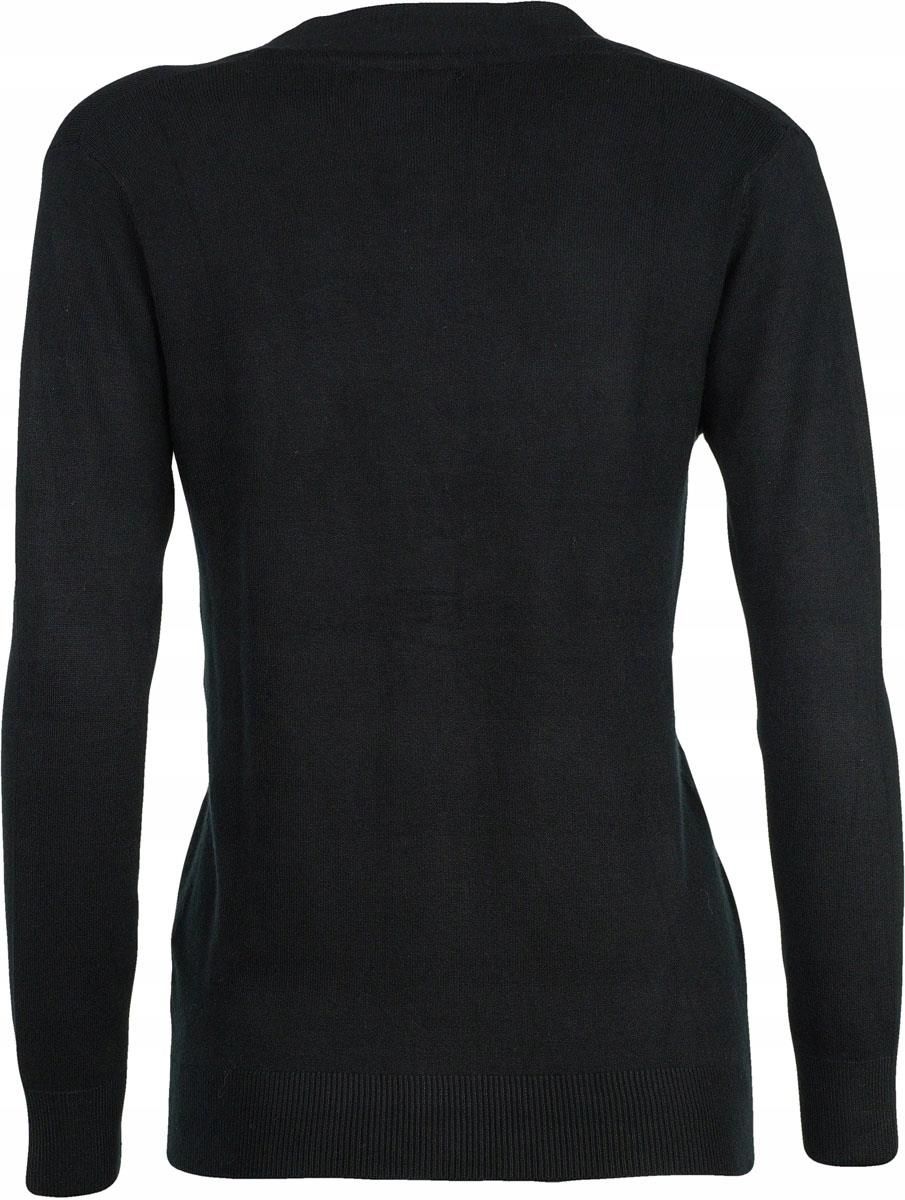 Dunnes Gładki Damski Klasyczny Czarny Sweter Kobiecy Kardigan V-Neck XL ...