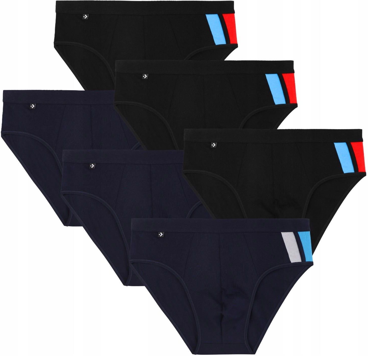 Slipy Majtki Męskie Bawełna Klasyczne Gładkie Slipki Zestaw 6-PAK Moraj ...