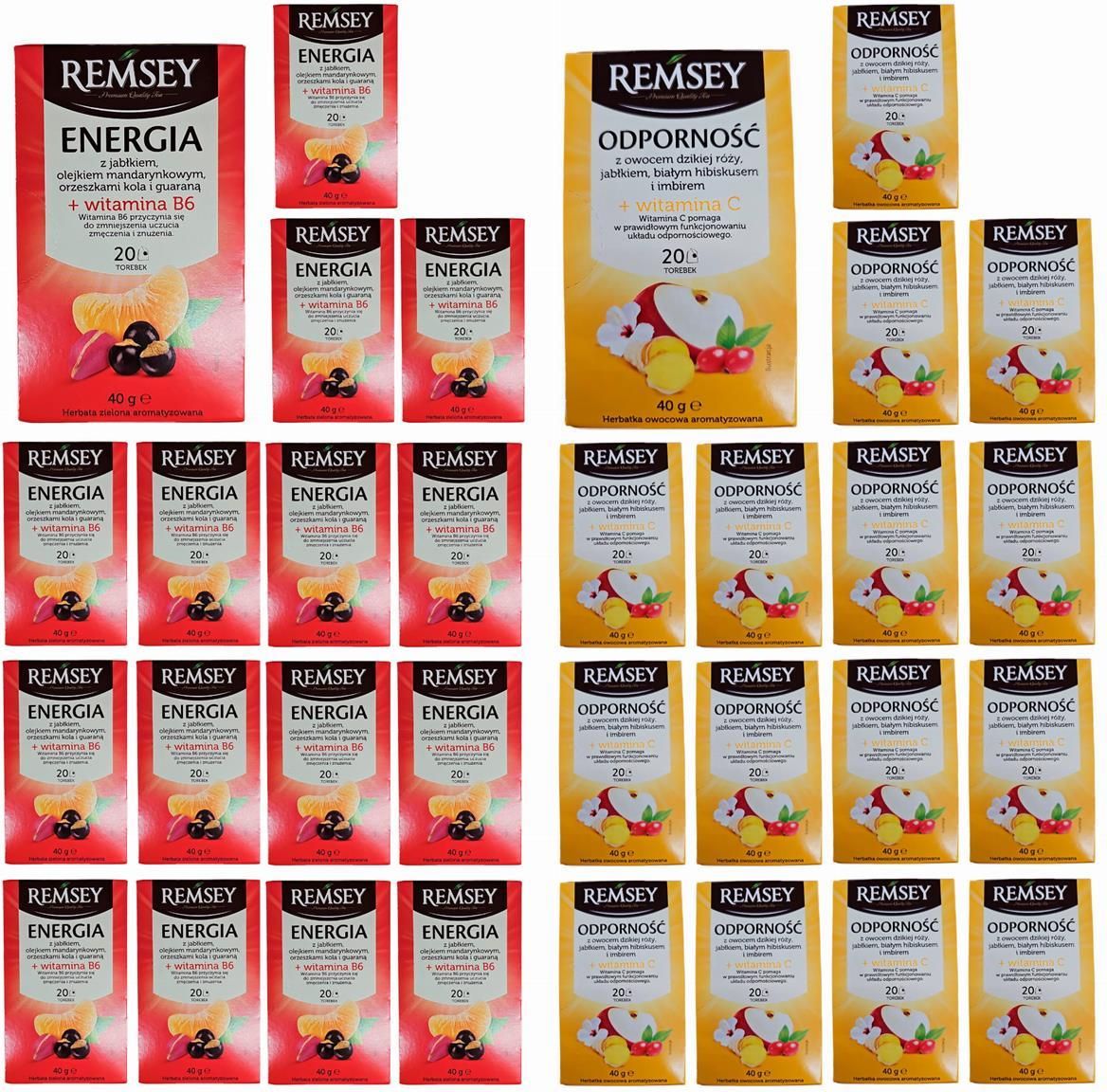 Herbata Remsey Herbata Owocowa Odporność I Enegria Mix 16x20 Torebek ...