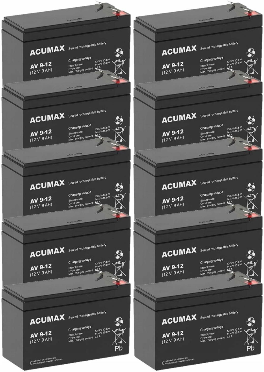 Bateria do zasilacza Acumax TBC7 Zestaw Akumulatorów Do Ups 10x Av 9-12 ...