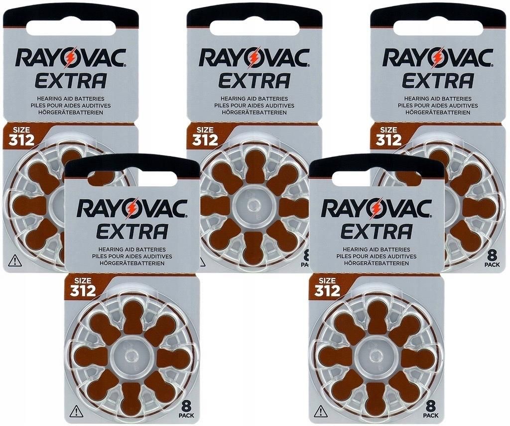 Baterie Słuchowe Rayovac 312 Mf PR41 ZincAir do aparatów słuchowych ...