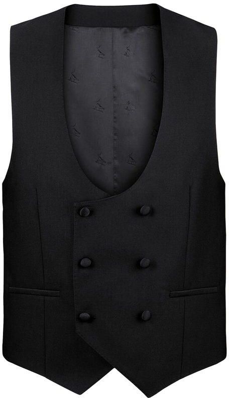 Charles Tyrwhitt Tuxedo Double Breasted Vest — Black - 58 Dwurzędowa kamizelka smokingowa ...
