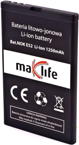 Bateria MaxLife do Nokia E52 1250 mAh Li-Ion (5900495181824) - Opinie i ...