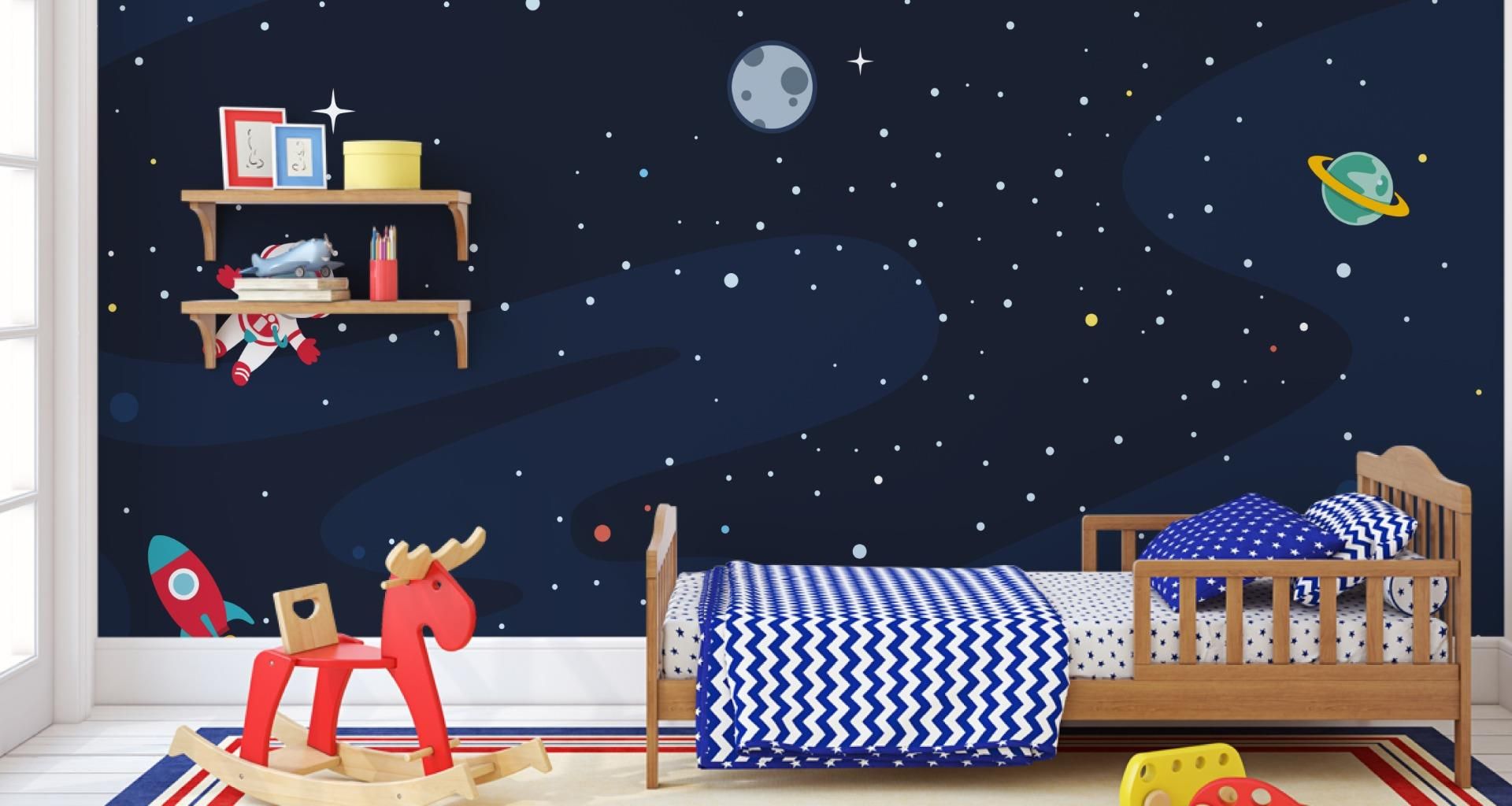 Muralo Fototapeta Ozdoba Ścienna Do Pokoju Dziecka Komos Planety Gwiazdy 3D 312x219cm - Opinie i ...