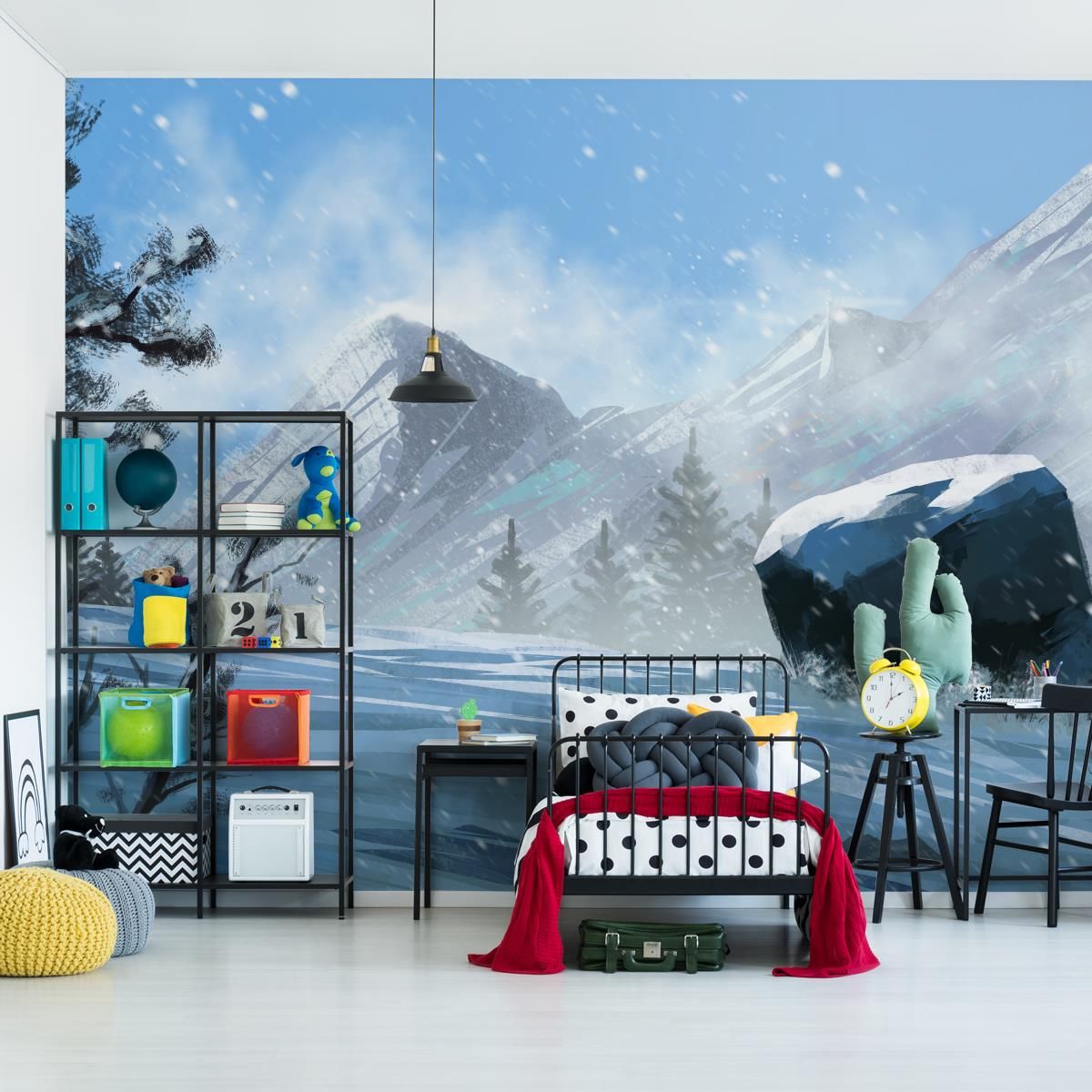 Muralo Fototapeta Dziecięca Zimowy Pejzaż Góry Tapeta Ścienna 3D ...