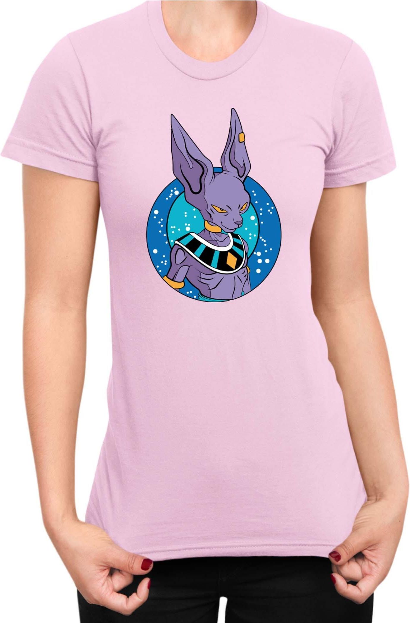 Beerus Cat God koszulka damska Dragon Ball Z Anime Manga Comics Japan ...