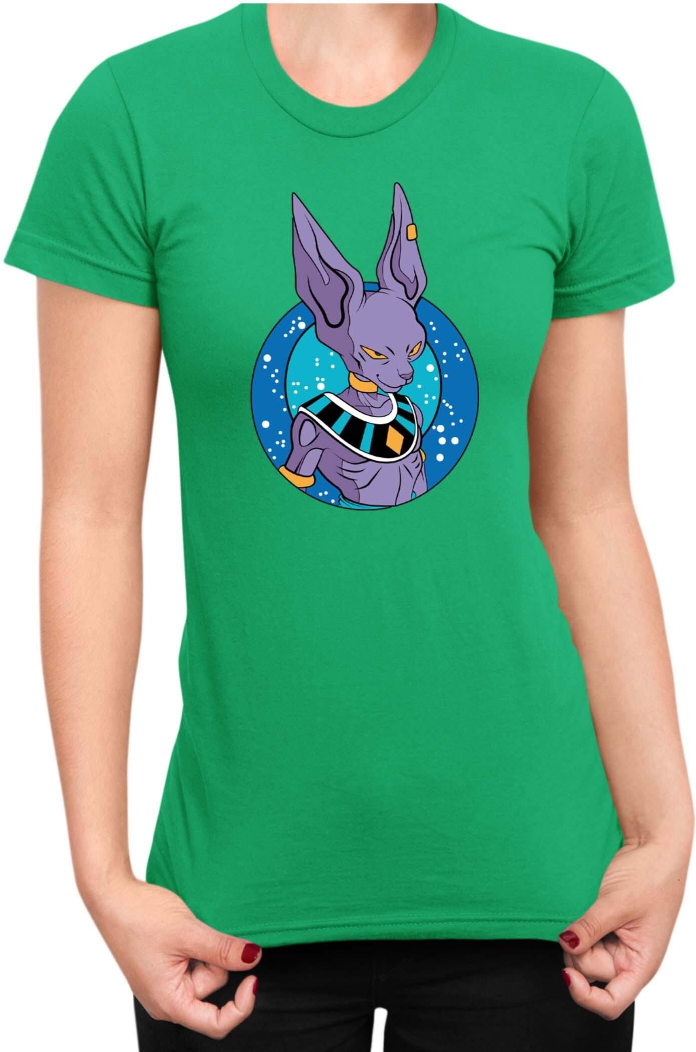 Beerus Cat God koszulka damska Dragon Ball Z Anime Manga Comics Japan ...