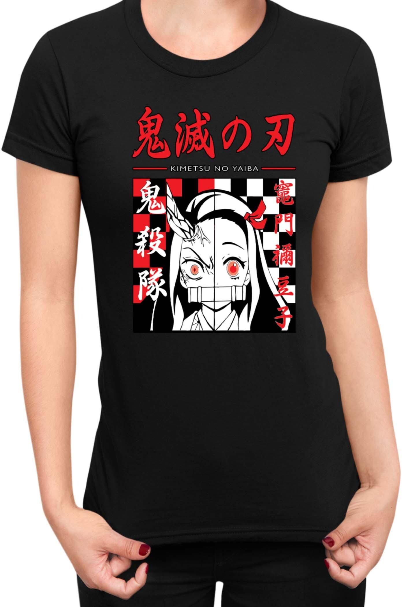 Nezuko Face koszulka damska Demon Slayer Kimetsu no Yaiba Anime Manga ...