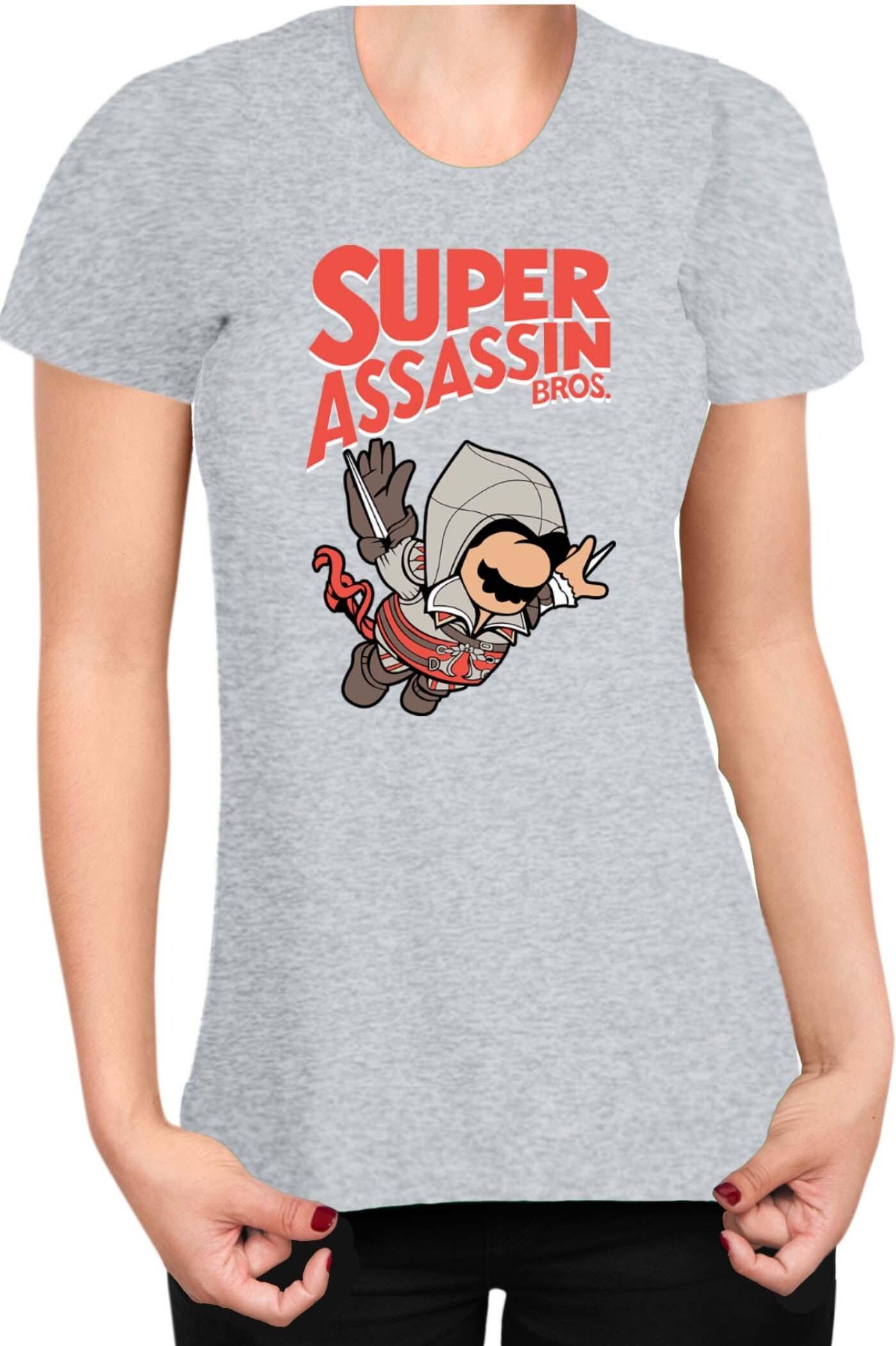 Super Assassin Bros koszulka damska Super Mario Bros Luigi Bowser ...