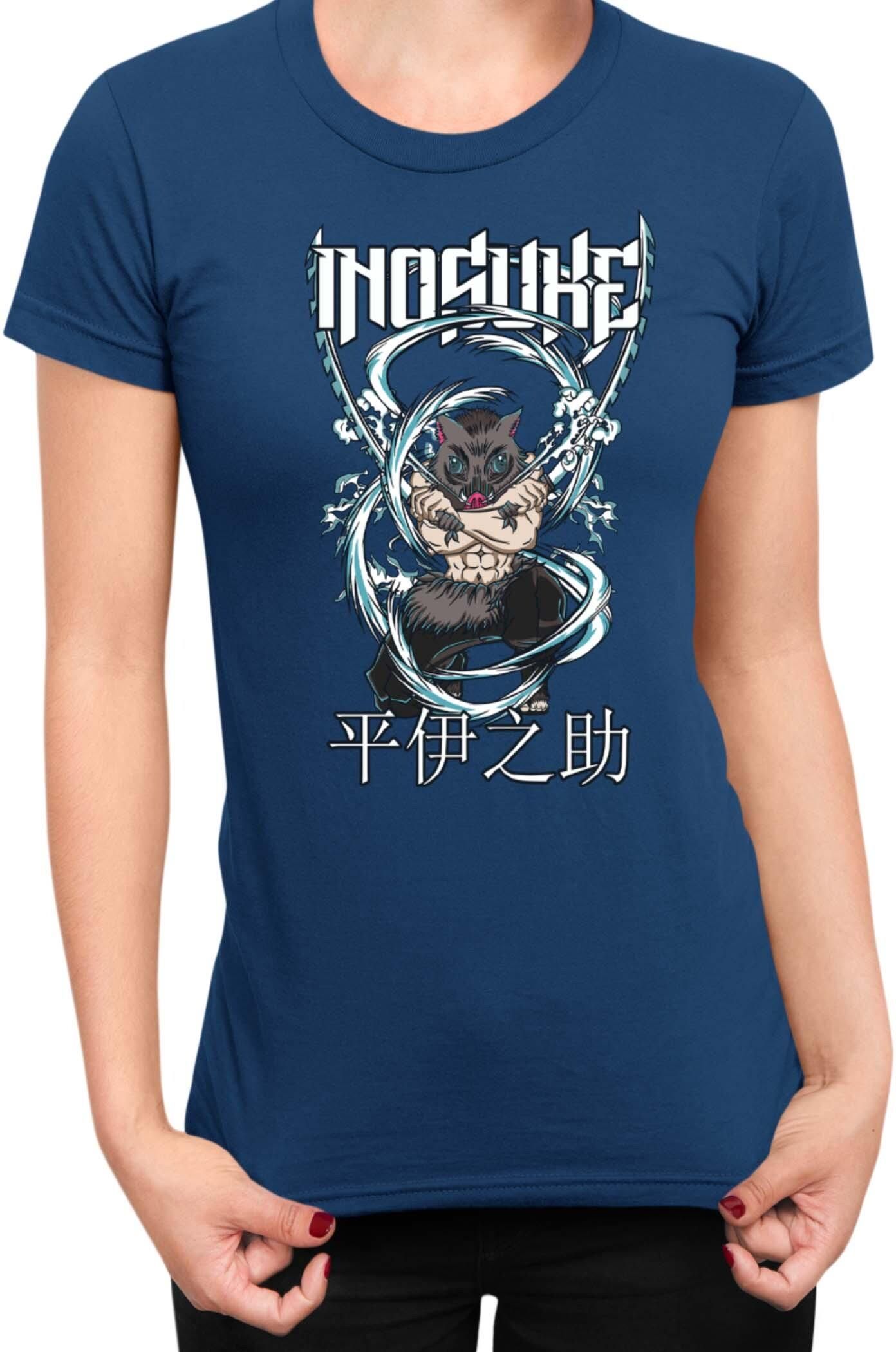 Inosuke Boar koszulka damska Demon Slayer Kimetsu no Yaiba Anime Manga ...