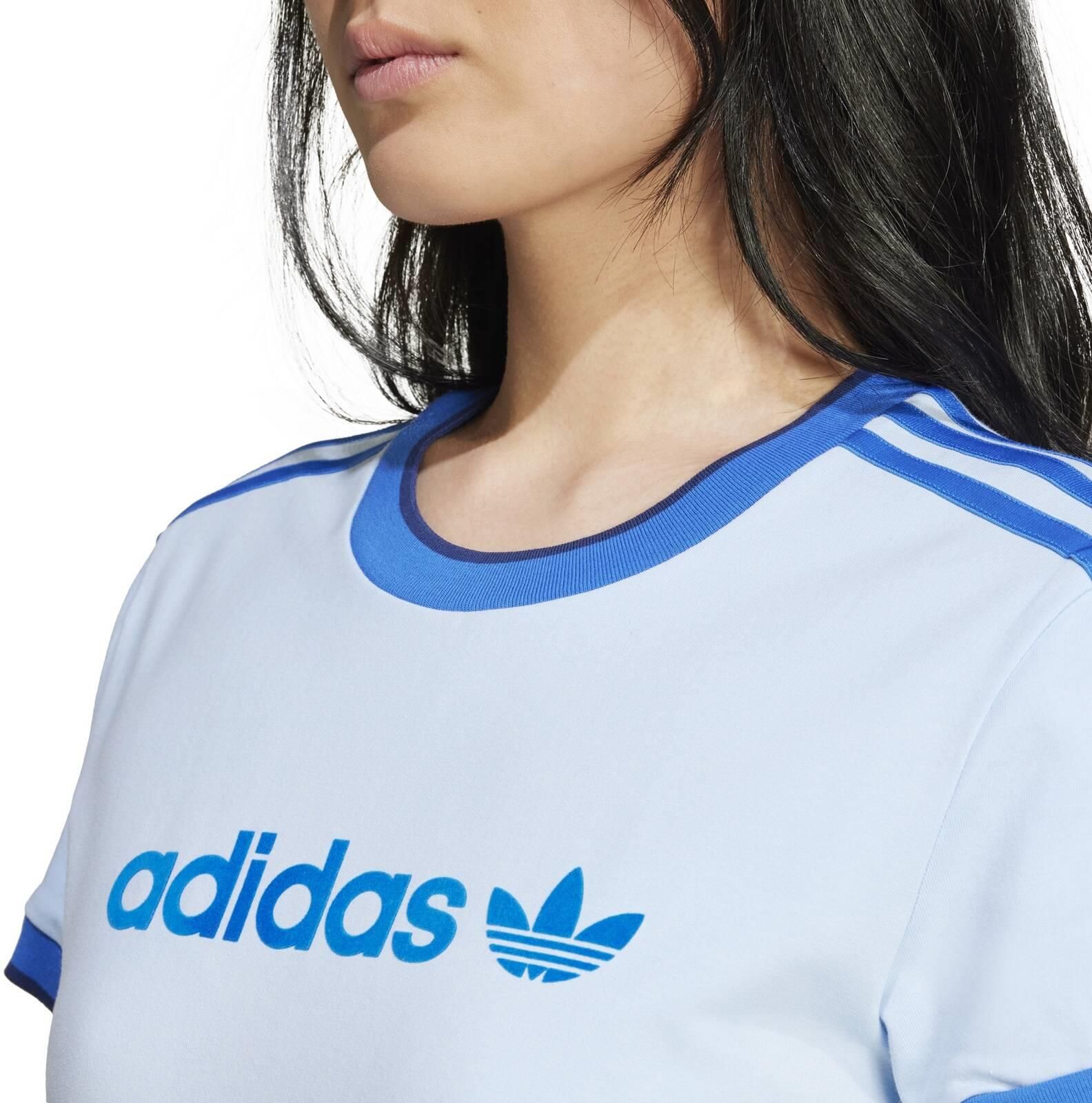 Koszulka damska adidas BADGE SLIM niebieska IZ2674 - Ceny i opinie ...