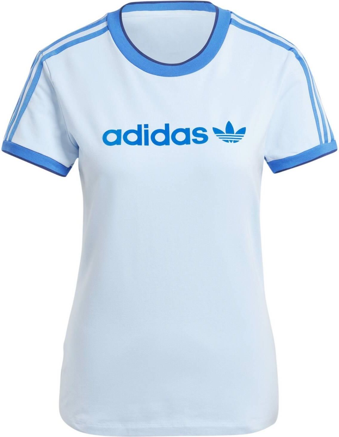 Koszulka damska adidas BADGE SLIM niebieska IZ2674 - Ceny i opinie ...