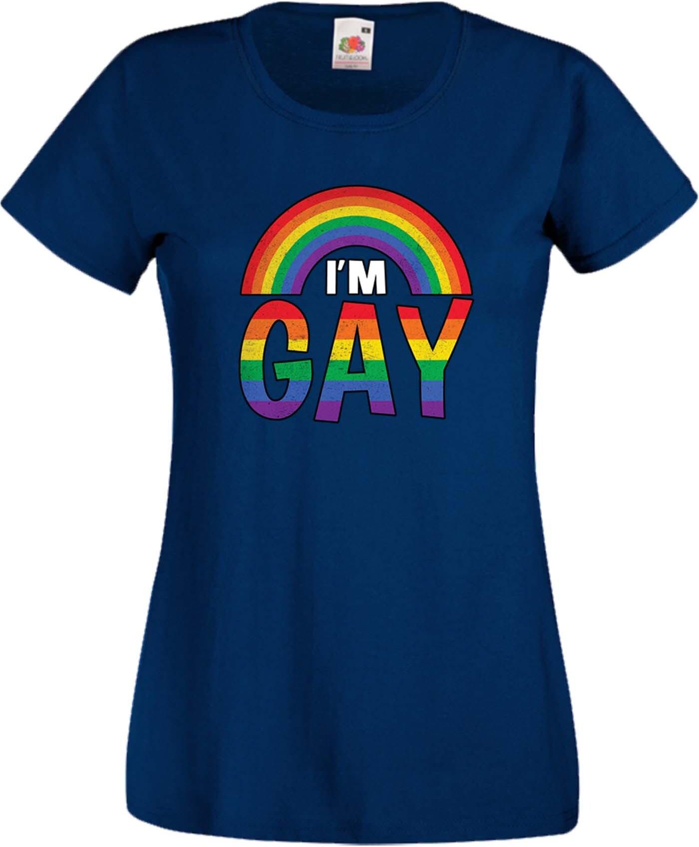 ImGay koszulka damska LGBTQ Pride Gift, Lady XS / Ciemnoniebieski ...