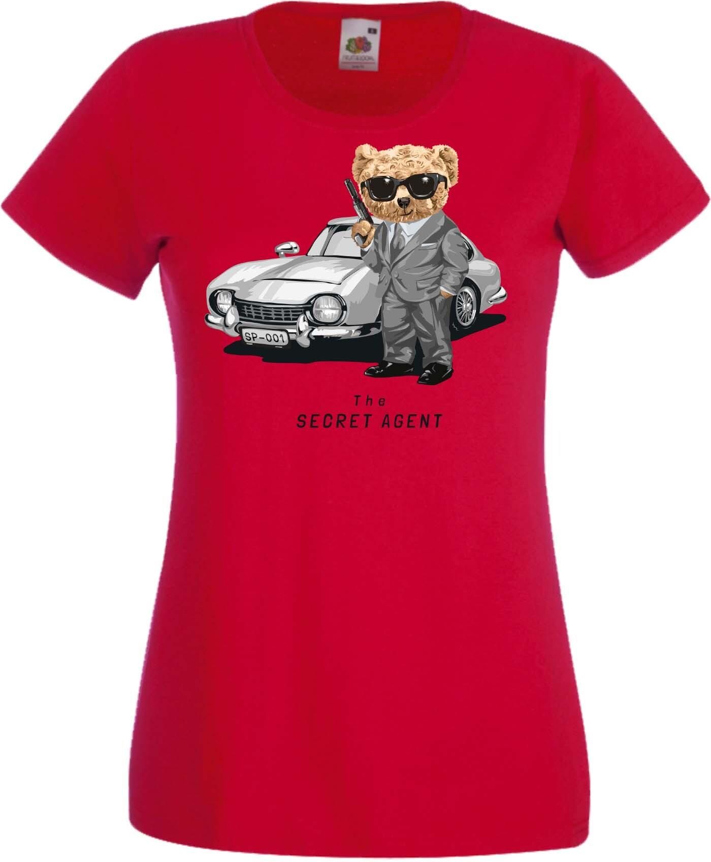 The Secret Agent koszulka damska Cute Teddy Bear, Lady M / Czerwony ...