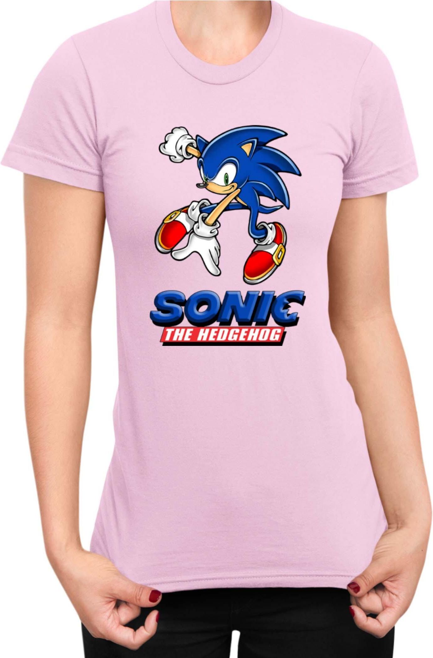 Fast koszulka damska Sonic the Hedgehog Sega Mascot, XL / Jasnoróżowy ...