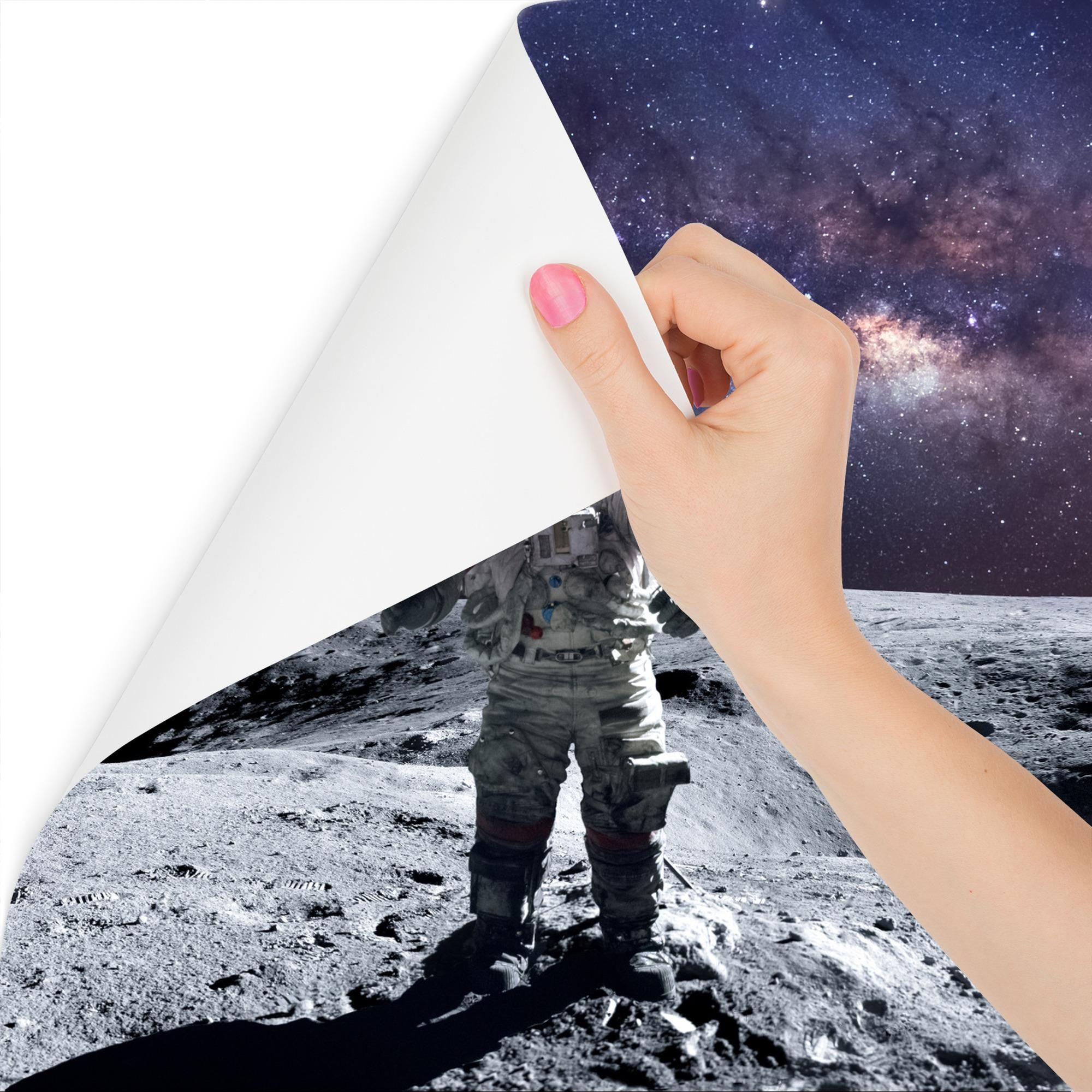 Muralo Fototapeta Abstrakcja Kosmos Astronauta Na Księżycu Dekoracja Do ...