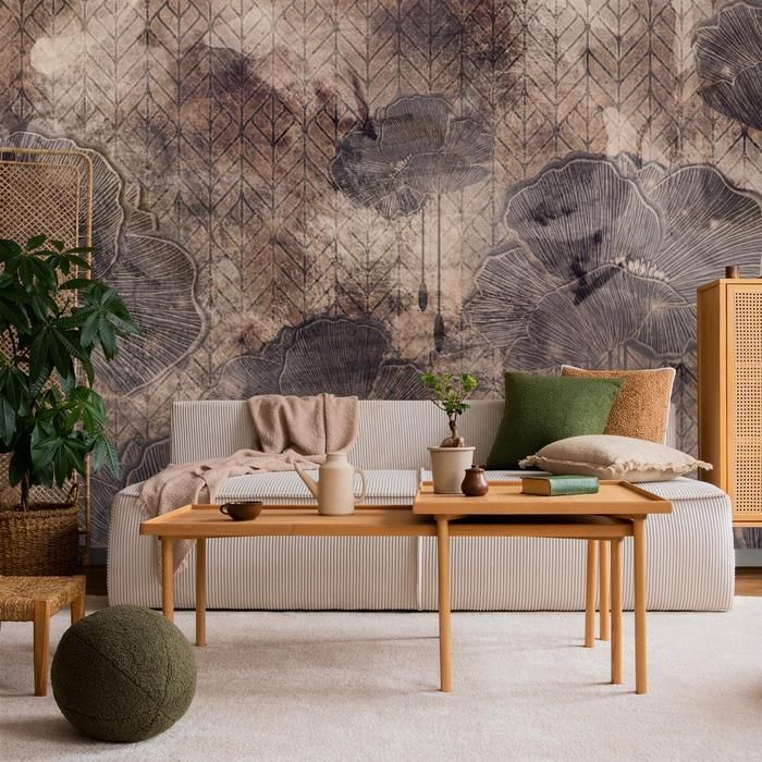 Muralo Fototapeta Do Salonu Abstrakcja Maki Ornamenty Styl Vintage 405x270 - Opinie i ceny na ...