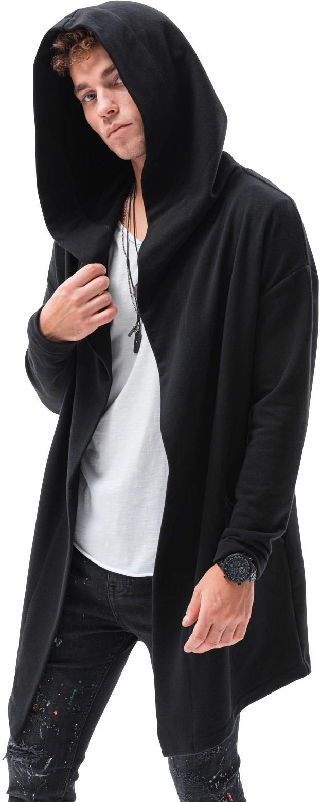 Ombre Clothing Męska przedłużona bluza z kapturem Accio czarny XL ...