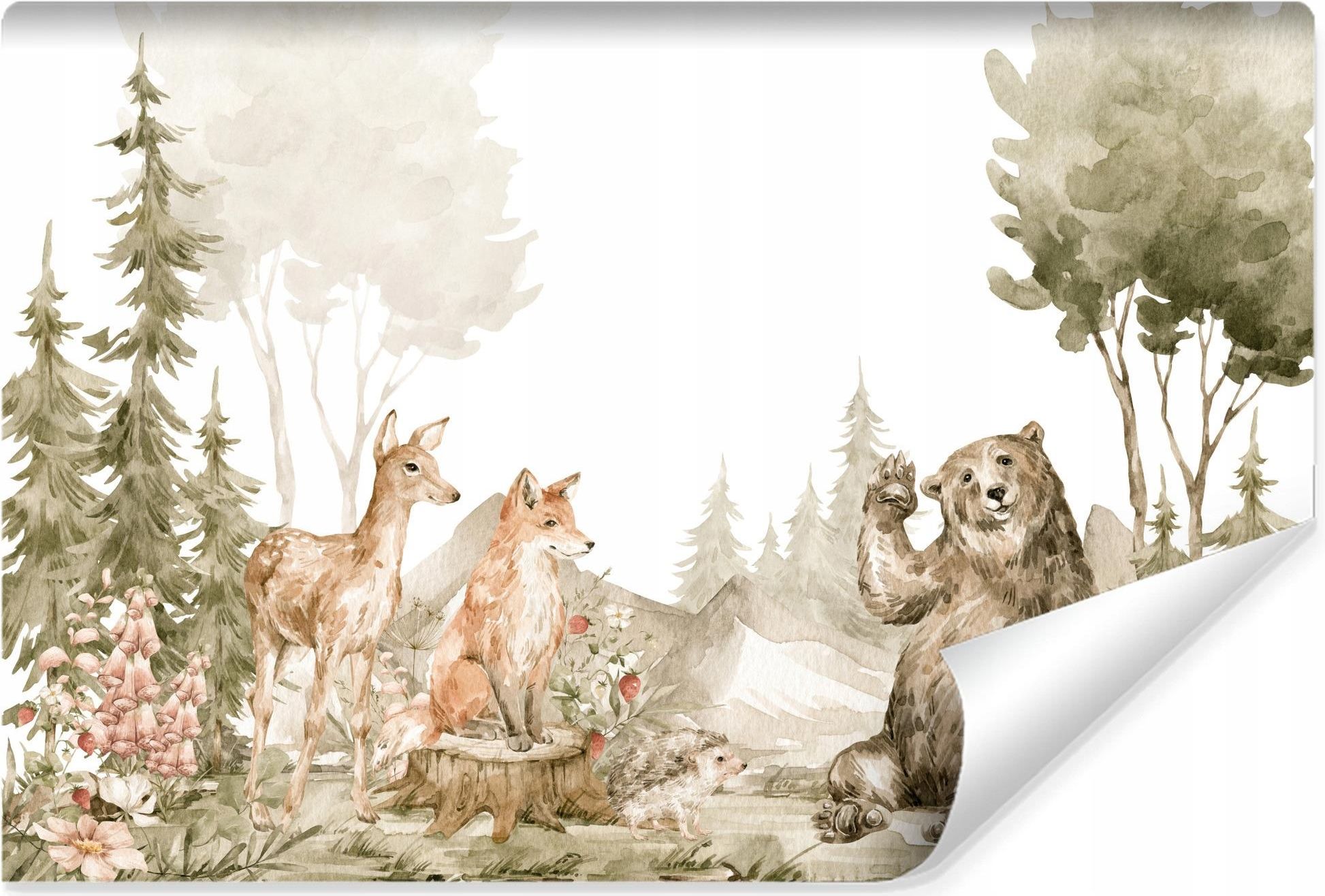 Muralo Fototapeta Dziecięca Akwarelowe Zwierzęta Leśne Styl Boho 135x90 - Opinie i ceny na Ceneo.pl
