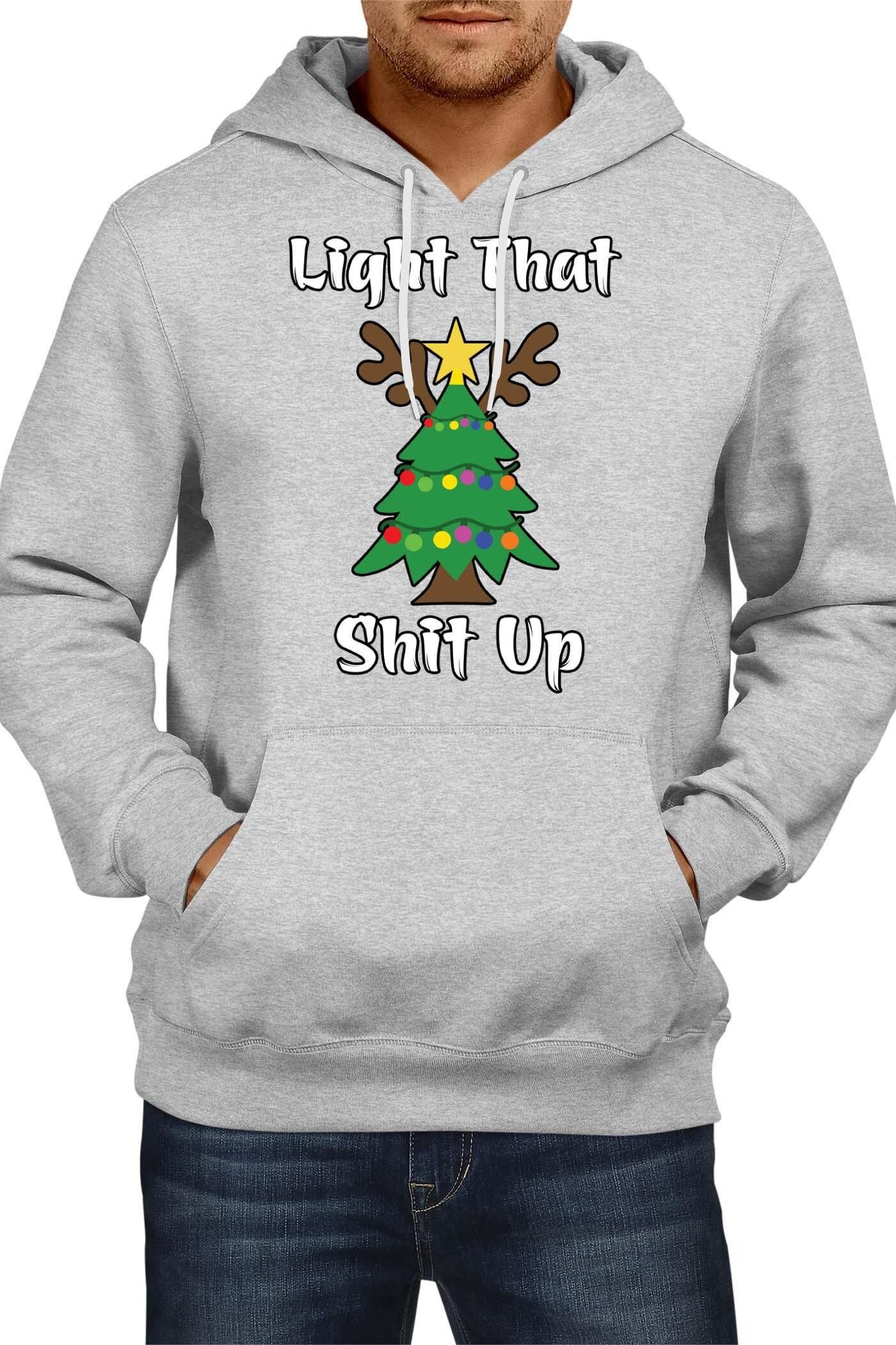 Light That Shit Up Christmas Herren Kapuzenpullover Bluza Choinka ...