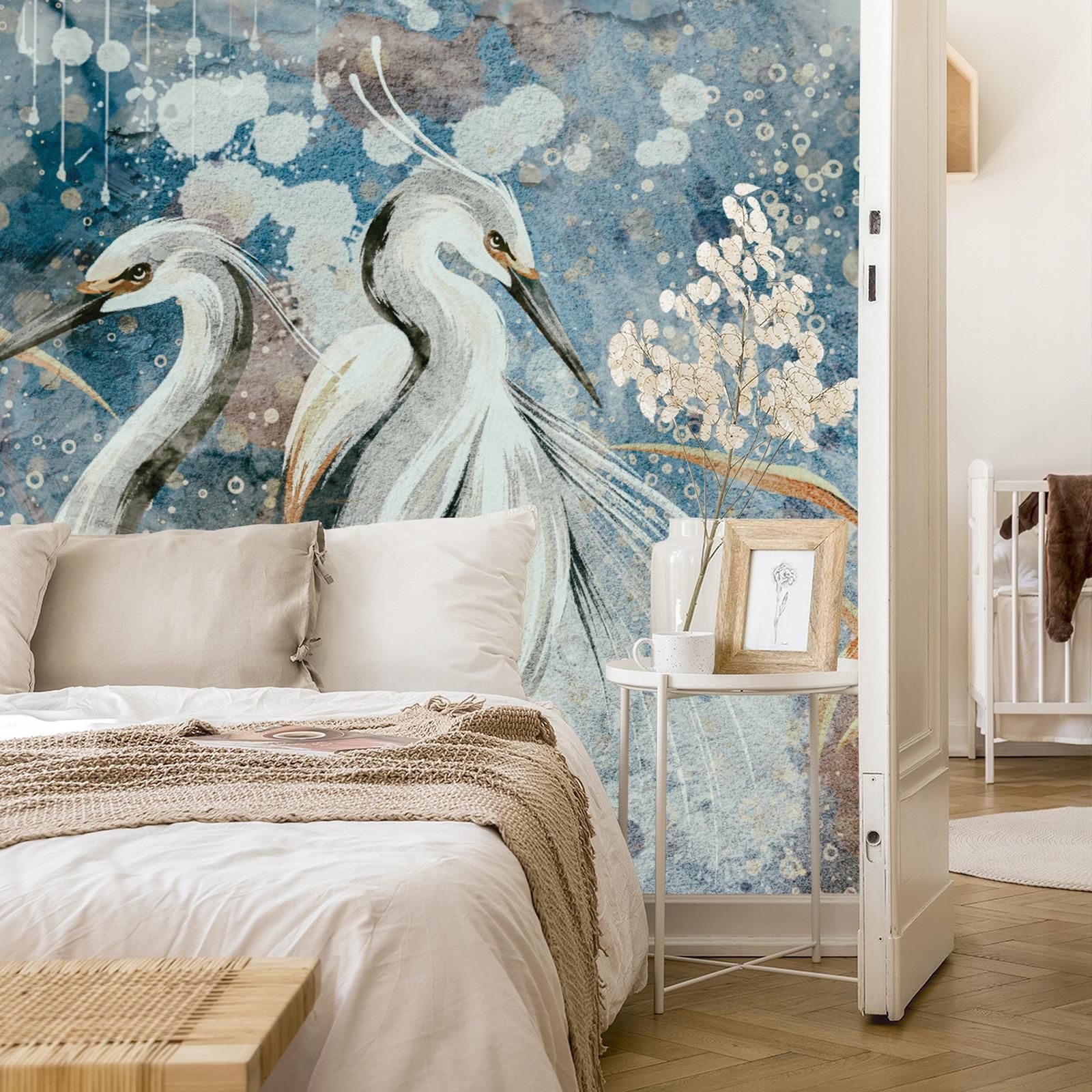 Muralo Fototapeta Do Salonu Ptaki Czaple Beton Abstrakcja Liście 135x90 - Opinie i ceny na Ceneo.pl