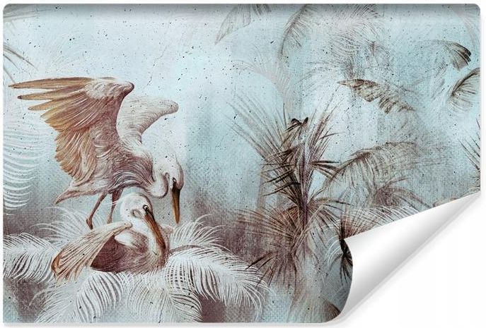 Muralo Fototapeta Do Jadalni Ptaki Abstrakcja Liście Beton Styl Vintage 360x240 - Opinie i ceny ...