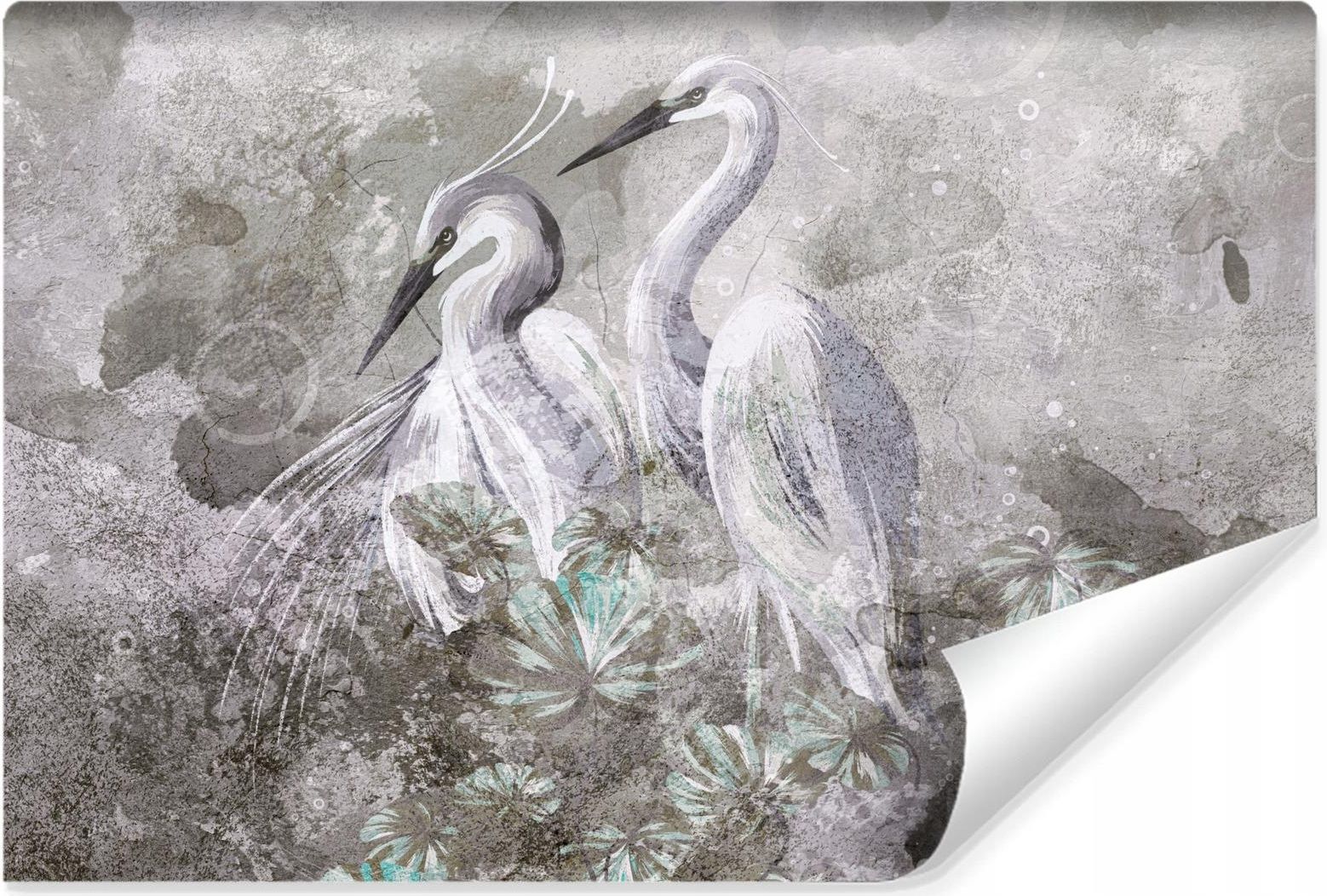 Muralo Fototapeta Do Salonu Czaple Abstrakcja Beton Mural Liście 300x210 - Opinie i ceny na Ceneo.pl